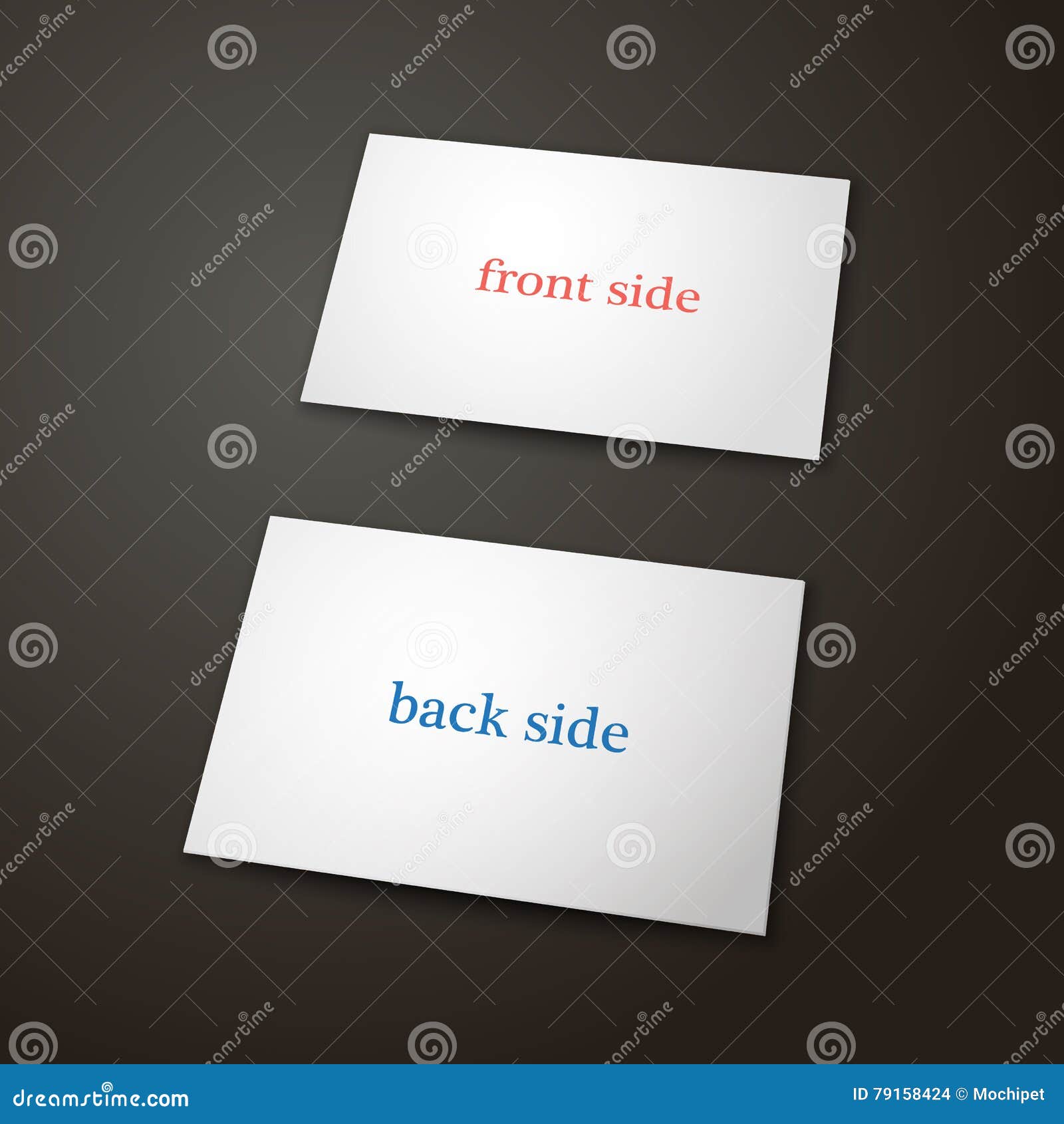 Business Card Template in Color Two Side Stock Vector - Illustration of ...