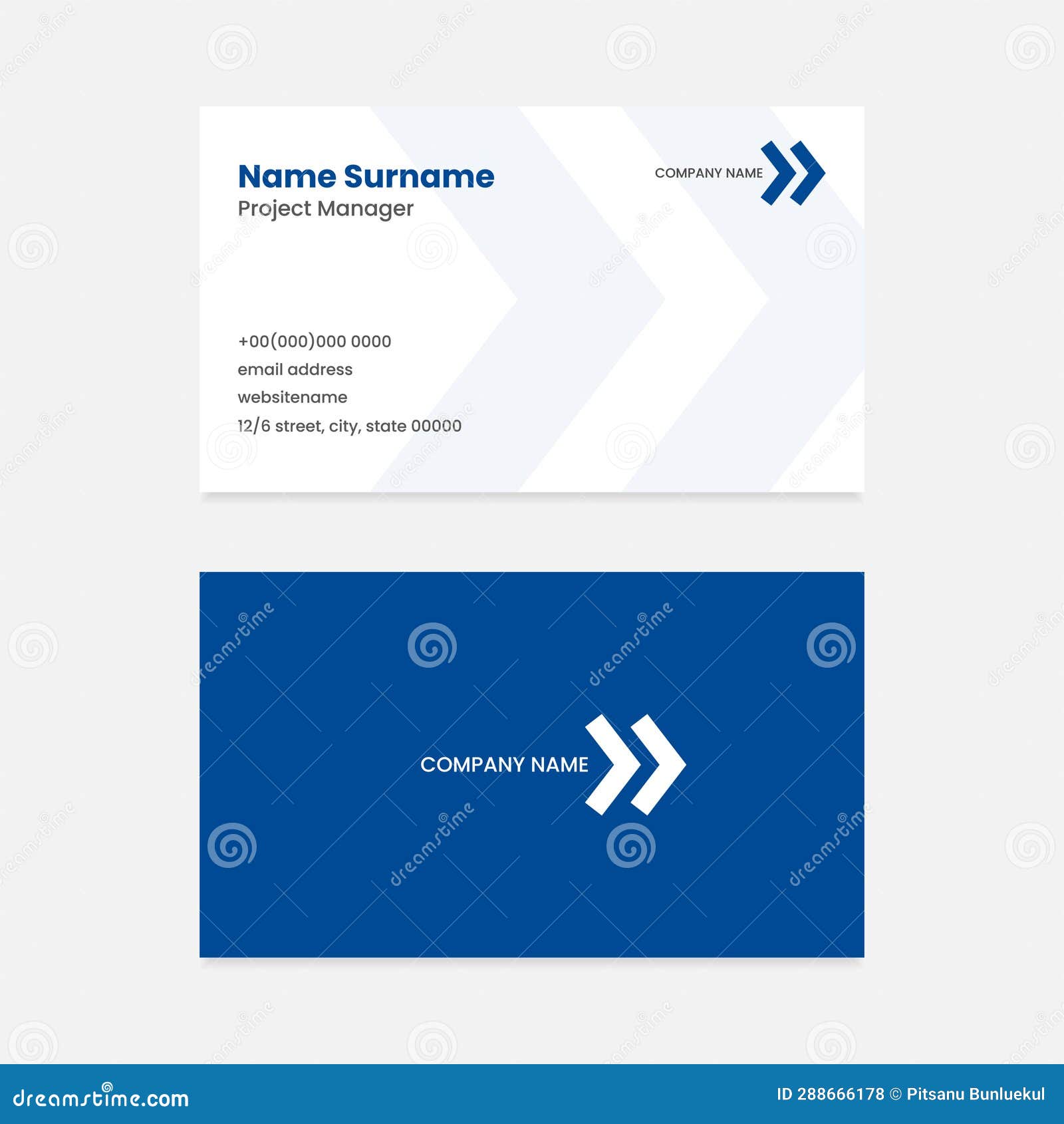 Business Card Template with Logo Stock Vector - Illustration of colours ...
