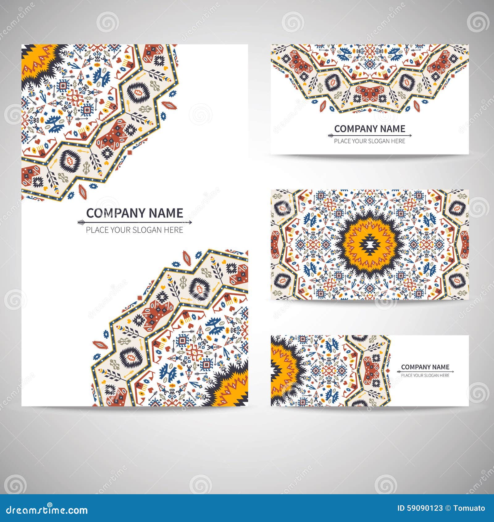 Business Card Template. Vector Illustration in Native Style Stock ...