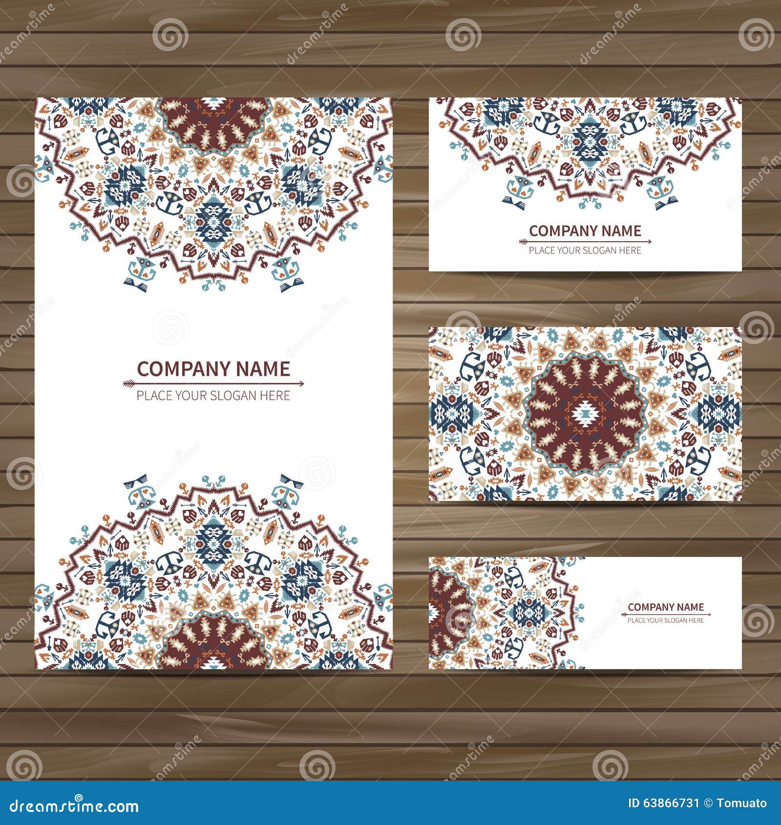 Business Card Template. Vector Illustration in Native Style Stock ...