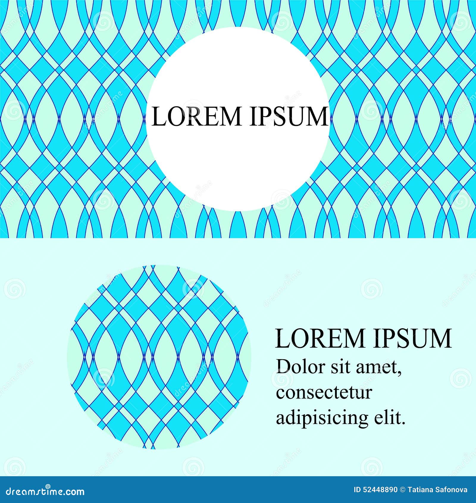 Business Card Template. Wave Pattern Stock Vector - Illustration of ...