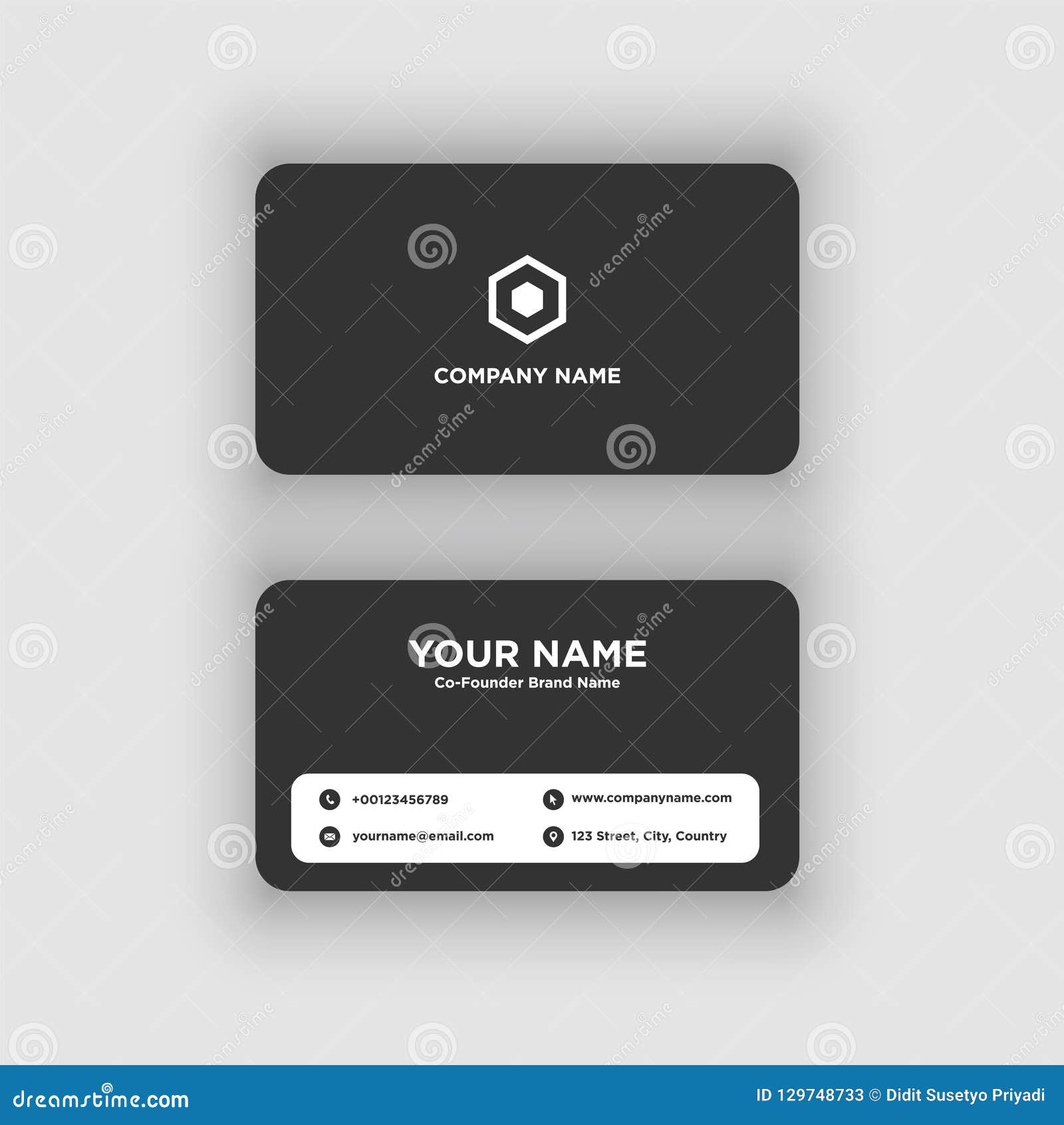 Business Card. Vector. Exclusive and Modern Design Stock Illustration ...