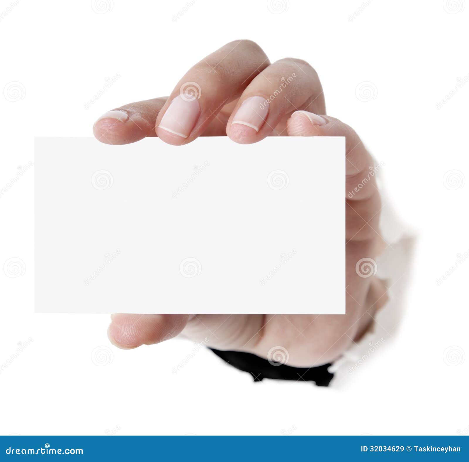 Business Card in Woman Hand Stock Image - Image of gift, hand: 32034629