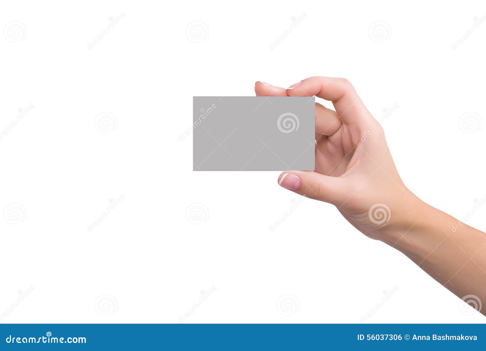 Business Card in Womens Hand Stock Photo - Image of message, design ...
