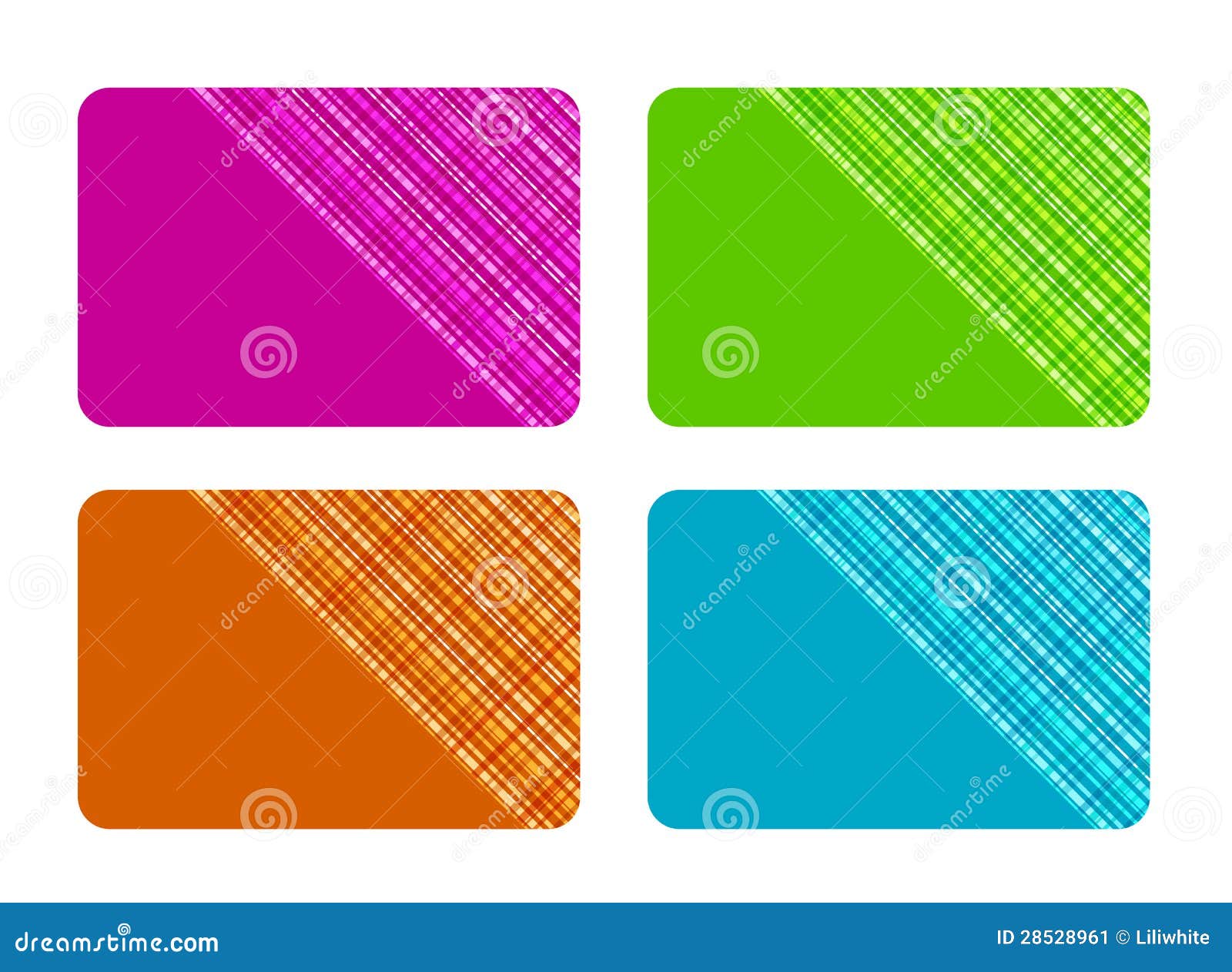 Business Cards with Checked Texture Stock Vector - Illustration of ...