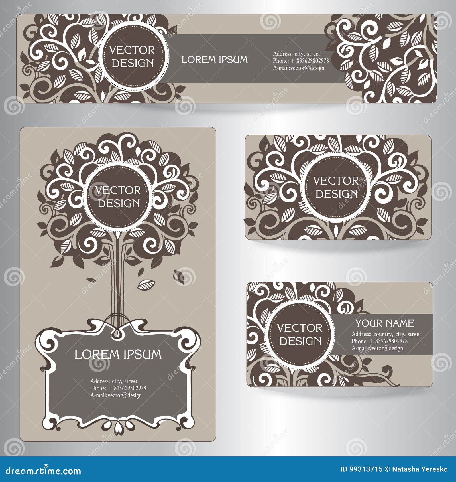 Tree Identity Card Logo Vector | CartoonDealer.com #189941356