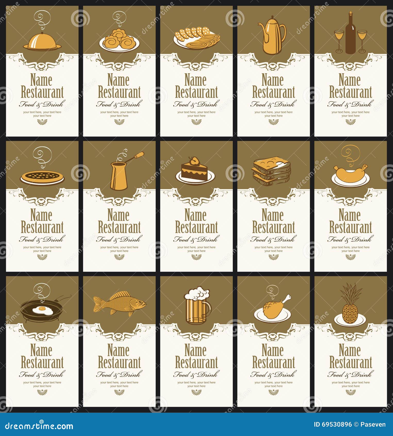 Business Cards with Different Specialties Stock Vector - Illustration ...