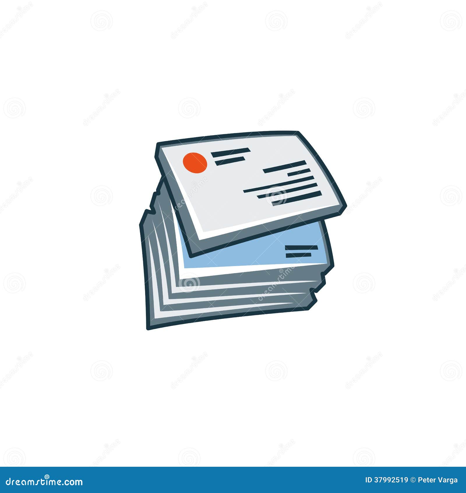 Business Cards Icon in Cartoon Style Stock Vector - Illustration of ...