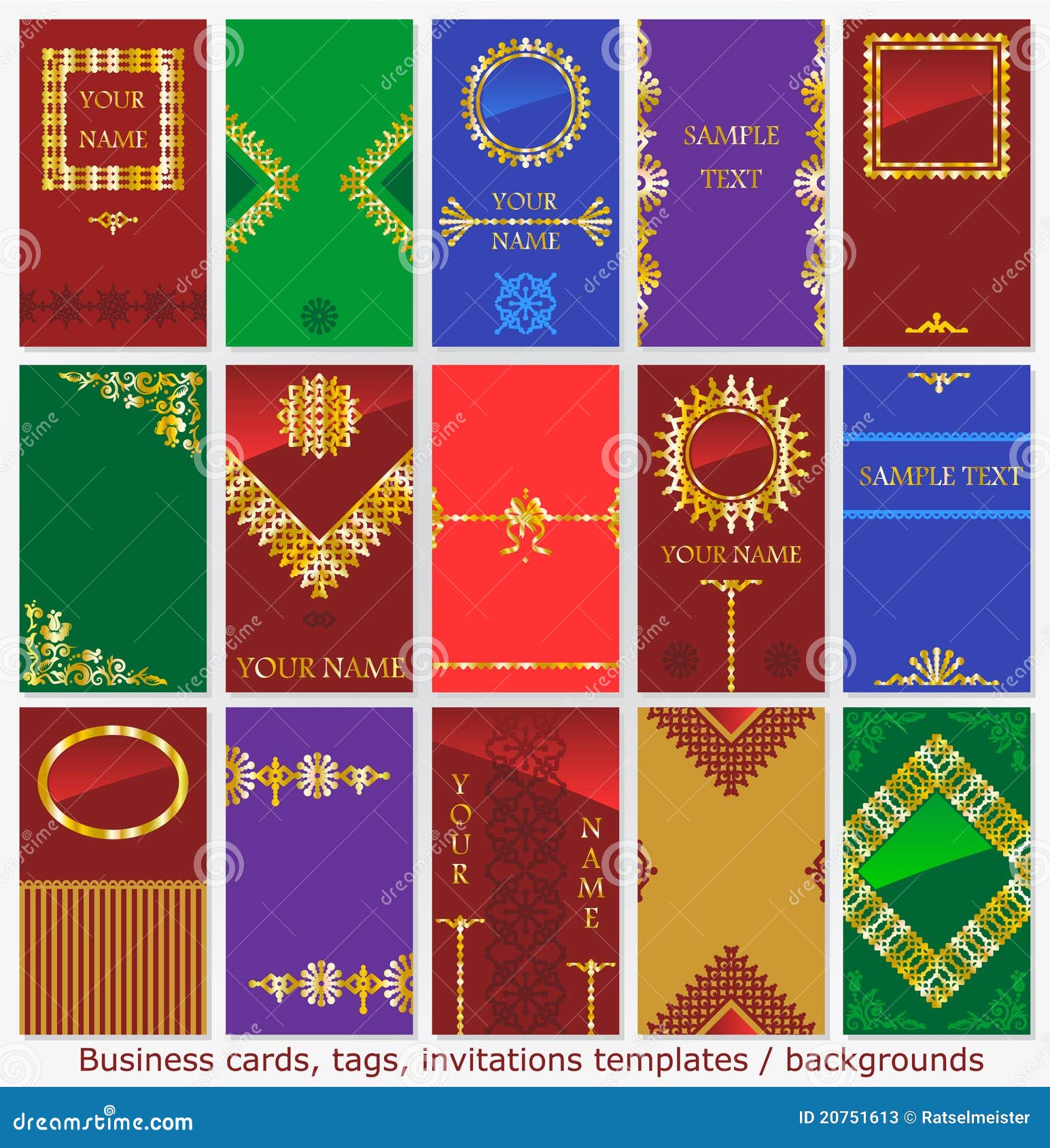 Business Cards, Labels, Invitations Templates Stock Vector ...