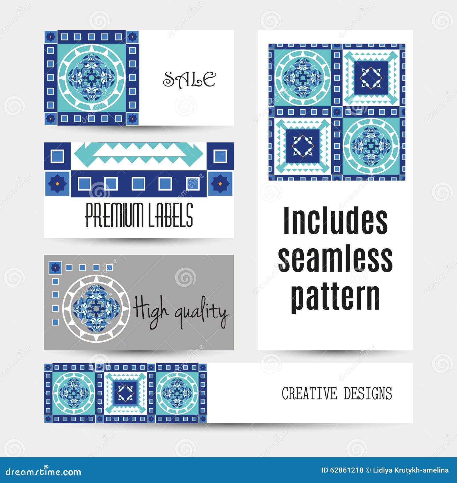 Business Cards Pattern with Morocco Ornament Stock Vector ...