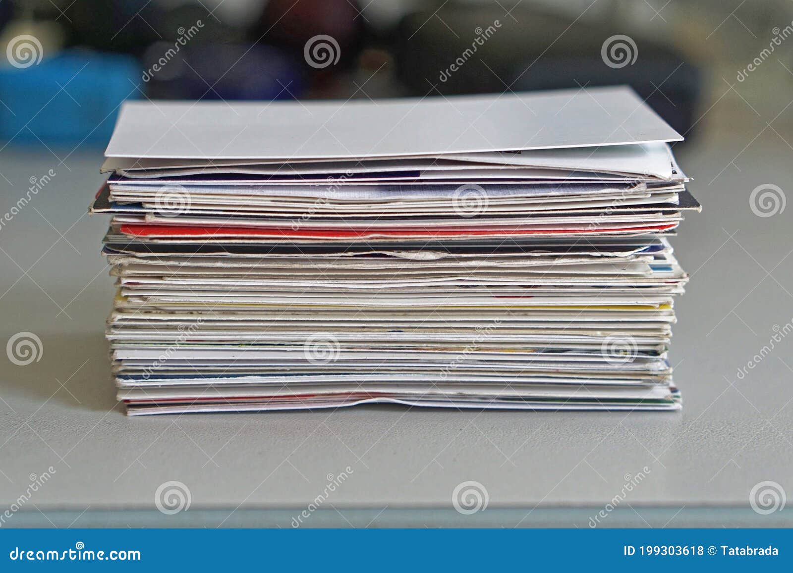 Business cards stack stock photo. Image of business - 199303618