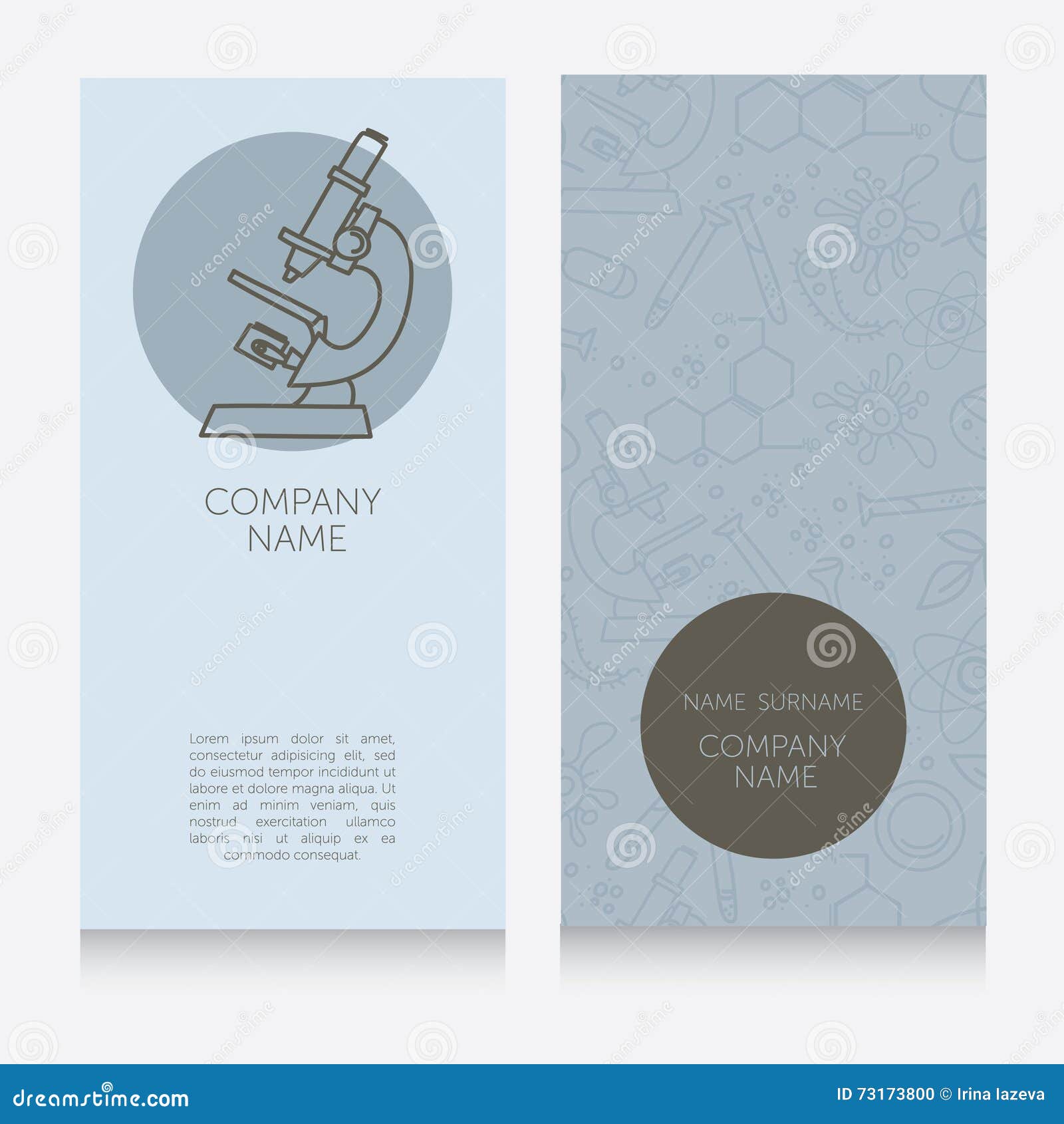 Business Cards Template for Science Lab of Science Classes Stock Vector ...