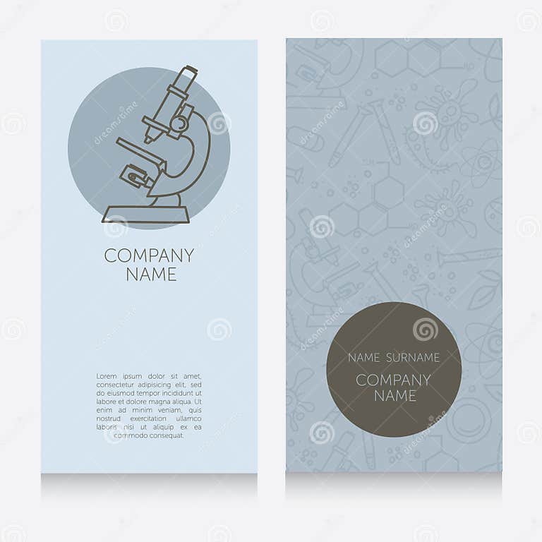 Business Cards Template for Science Lab of Science Classes Stock Vector ...