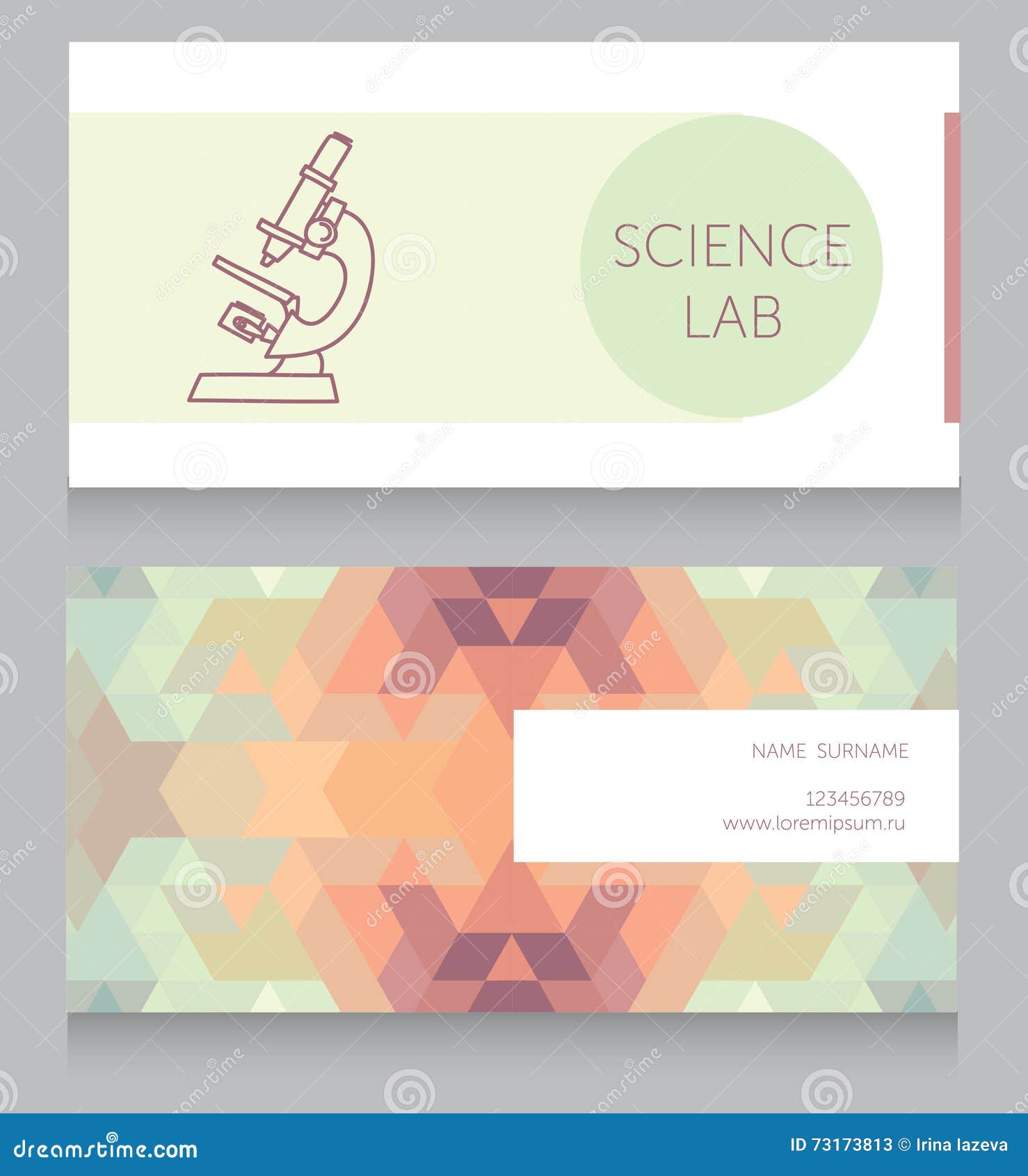 Business Cards Template for Science Lab of Science Classes Stock Vector ...