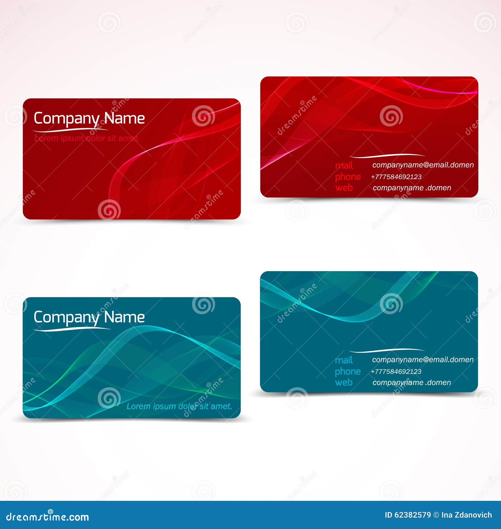 Business Cards, Template or Visiting Card Set. Stock Vector ...