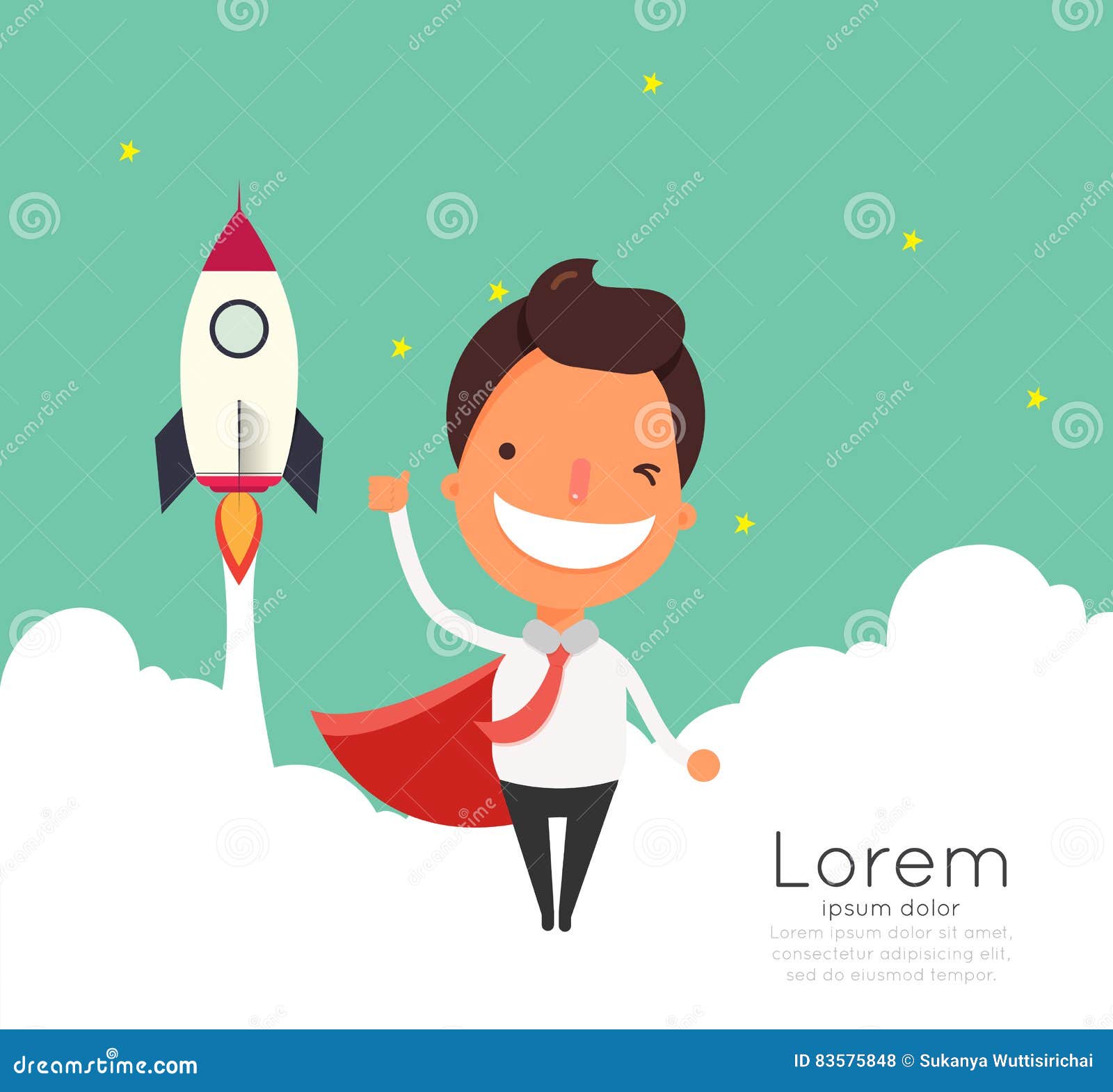 Business Cartoon Characters for Start Up Concept. Stock Illustration ...