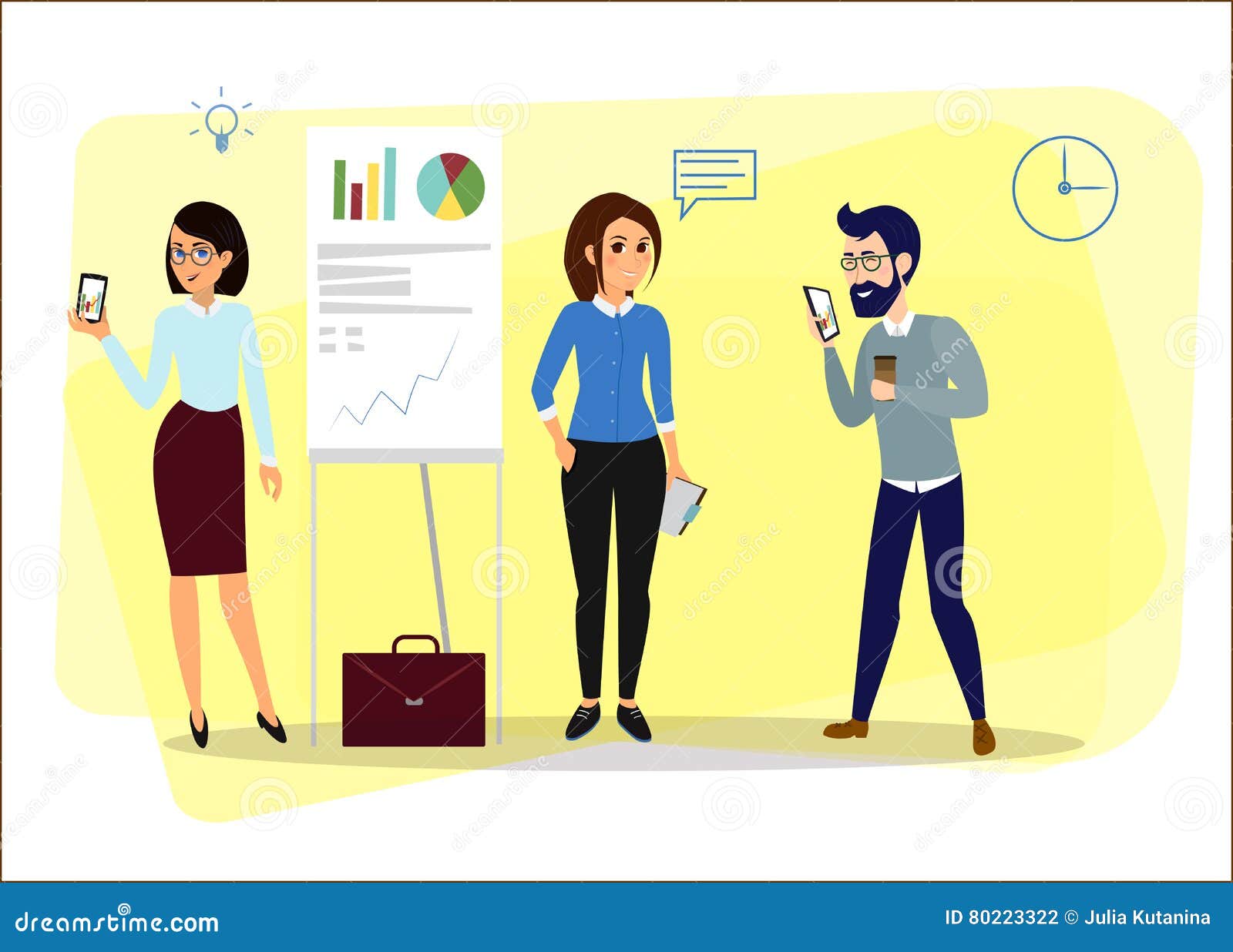 Business Cartoon Characters Stock Vector - Illustration of infograph ...