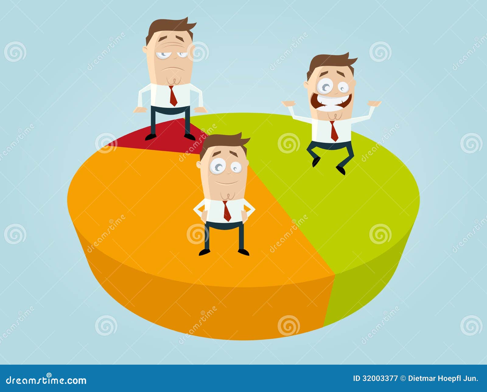 Business Cartoon Men on Diagram Stock Vector - Illustration of ...