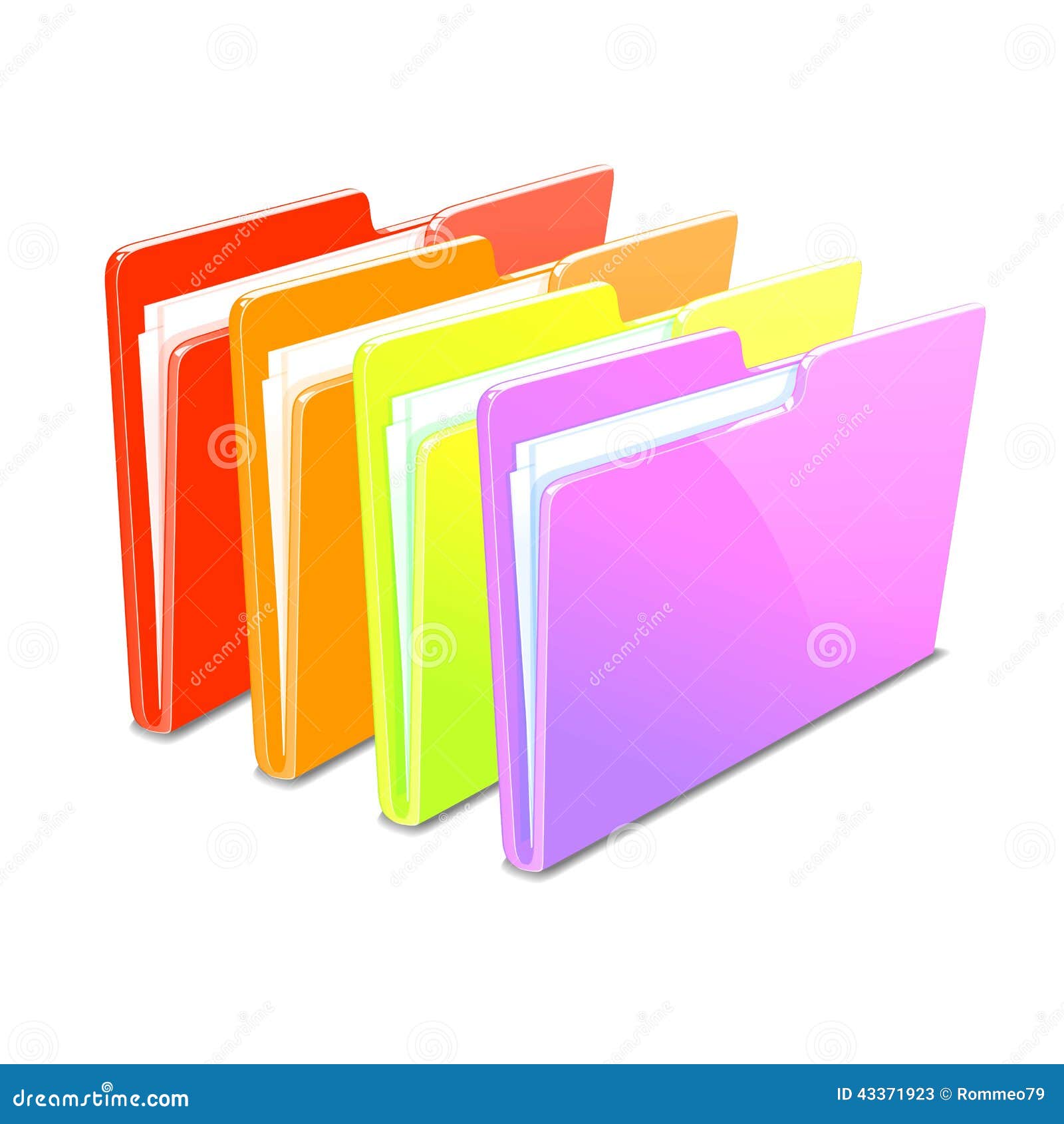 Business Case Color Documents File Folder Manager Stock Vector ...