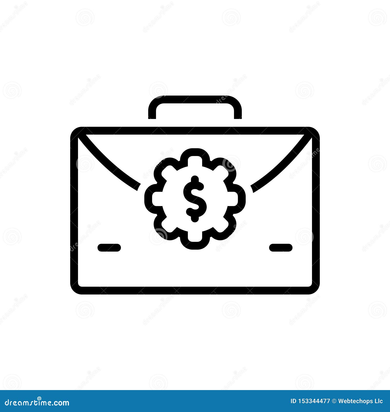 Black Line Icon for Business Case, Business and Compact Stock Vector ...