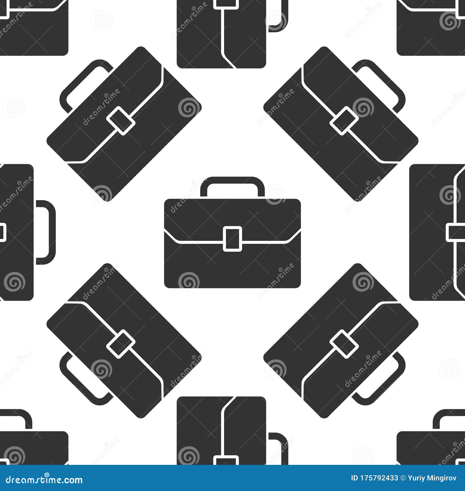 Business Case Icon Pattern on White Background Stock Vector ...