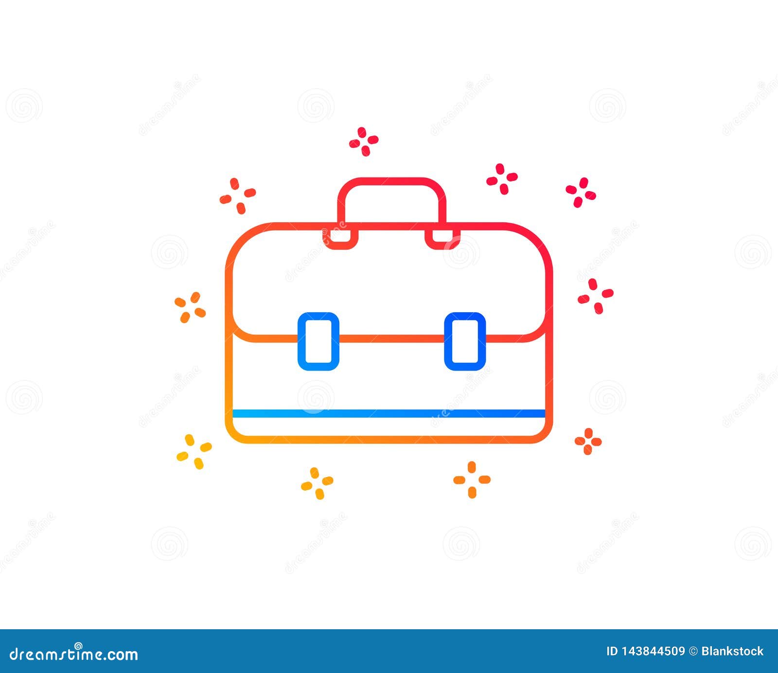 Business Case Line Icon. Portfolio Sign. Vector Stock Vector ...