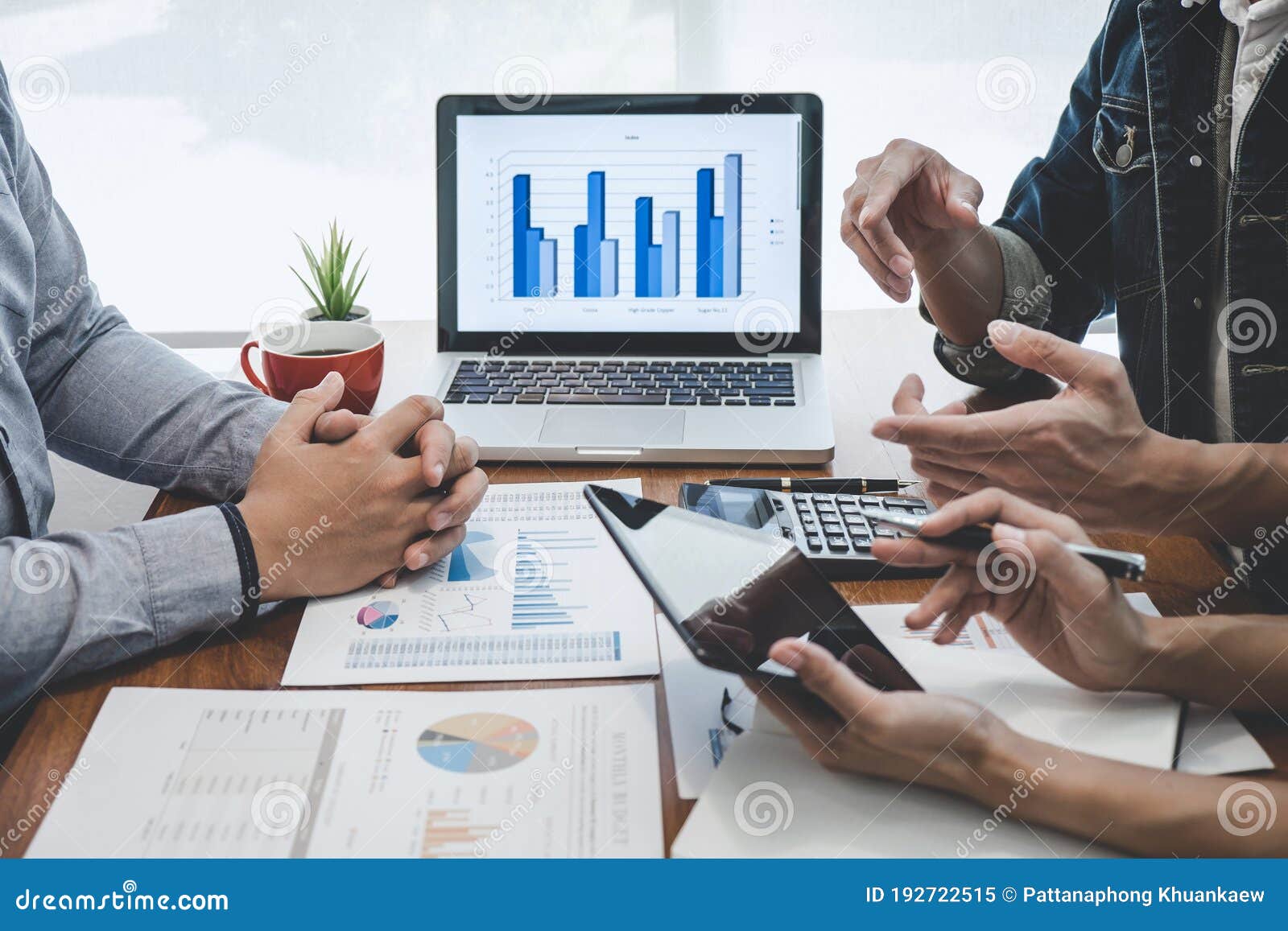 Business Casual Team Meeting Working with New Startup Project ...