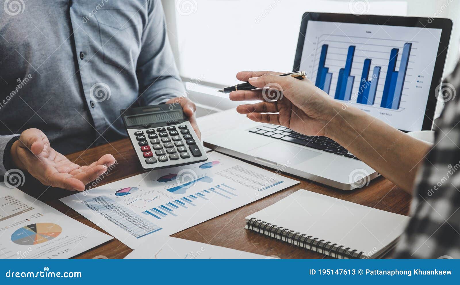 Business Casual Team Meeting Working with New Startup Project ...