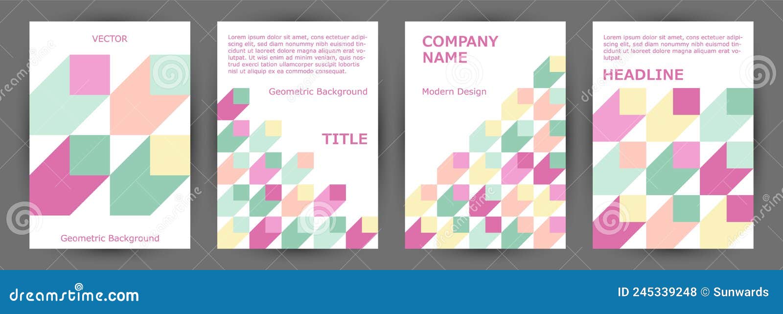 Business Catalog Front Page Template Collection A4 Design. Modernism ...