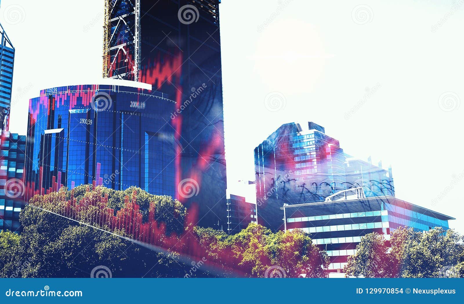 Business center background stock photo. Image of chart - 129970854