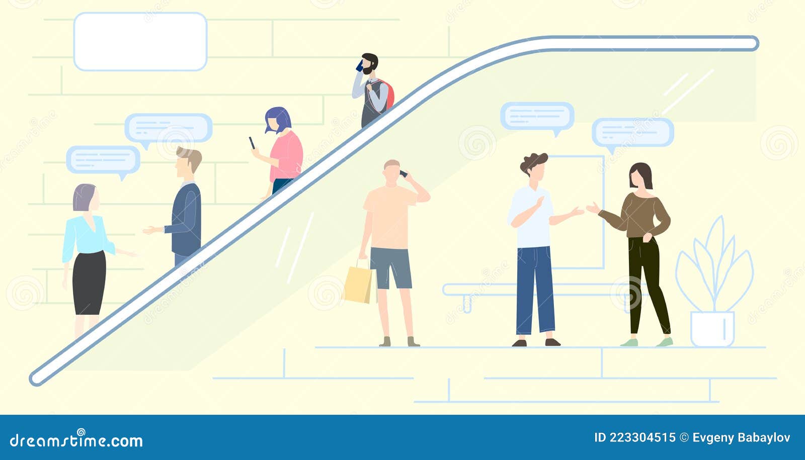 Business Center, Employees Communicate, Teamwork Workflow - Vector ...