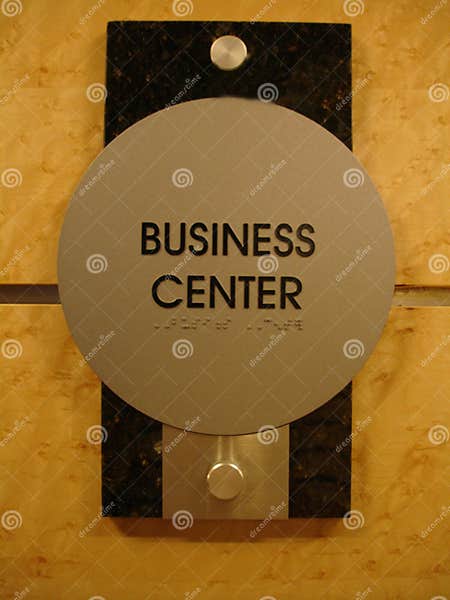 Business Center Sign stock photo. Image of room, center - 909946