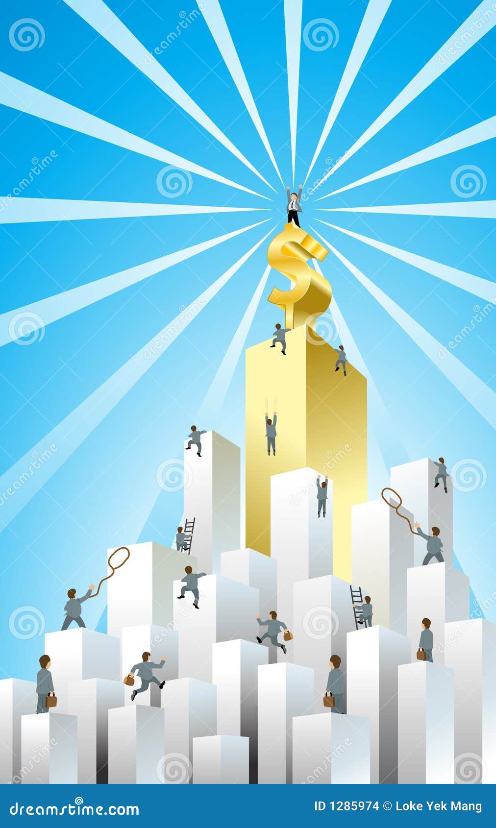 Business challenge stock vector. Illustration of glorious - 1285974