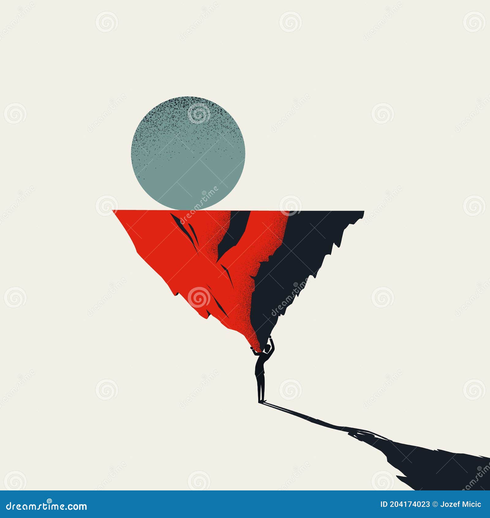 Business Challenge and Burden Vector Concept. Symbol of Problems ...
