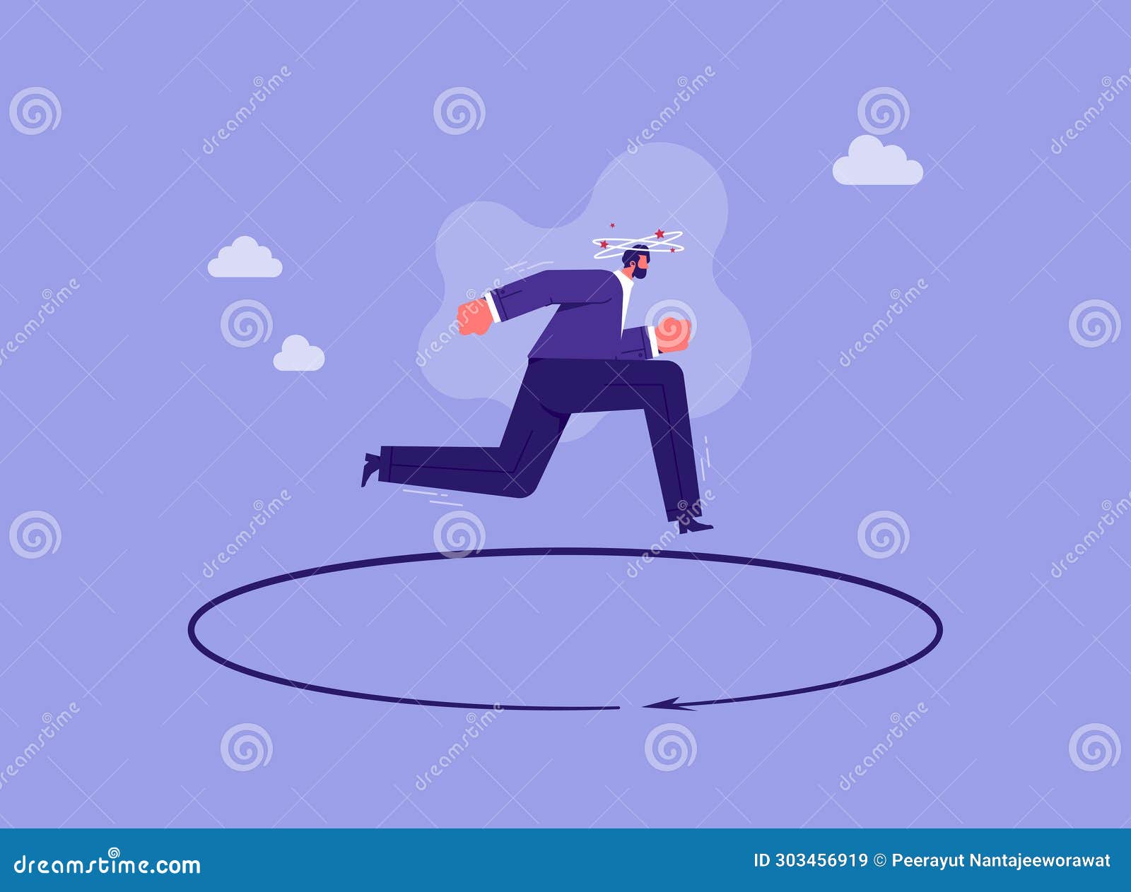Business Challenge and Difficulty Concept Stock Vector - Illustration ...