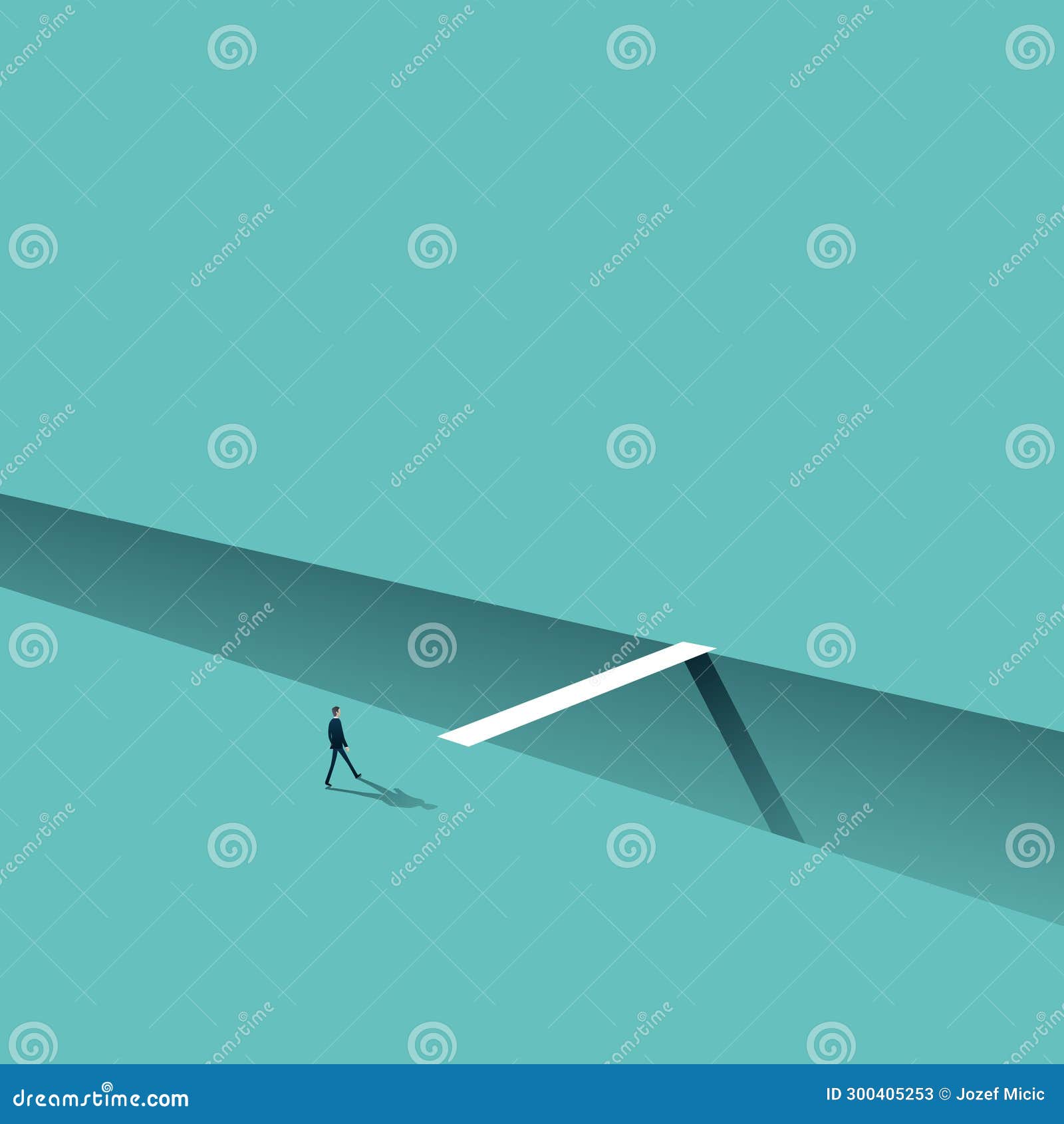 Business Challenge and Solution Vector Concept. Symbol of Overcoming ...