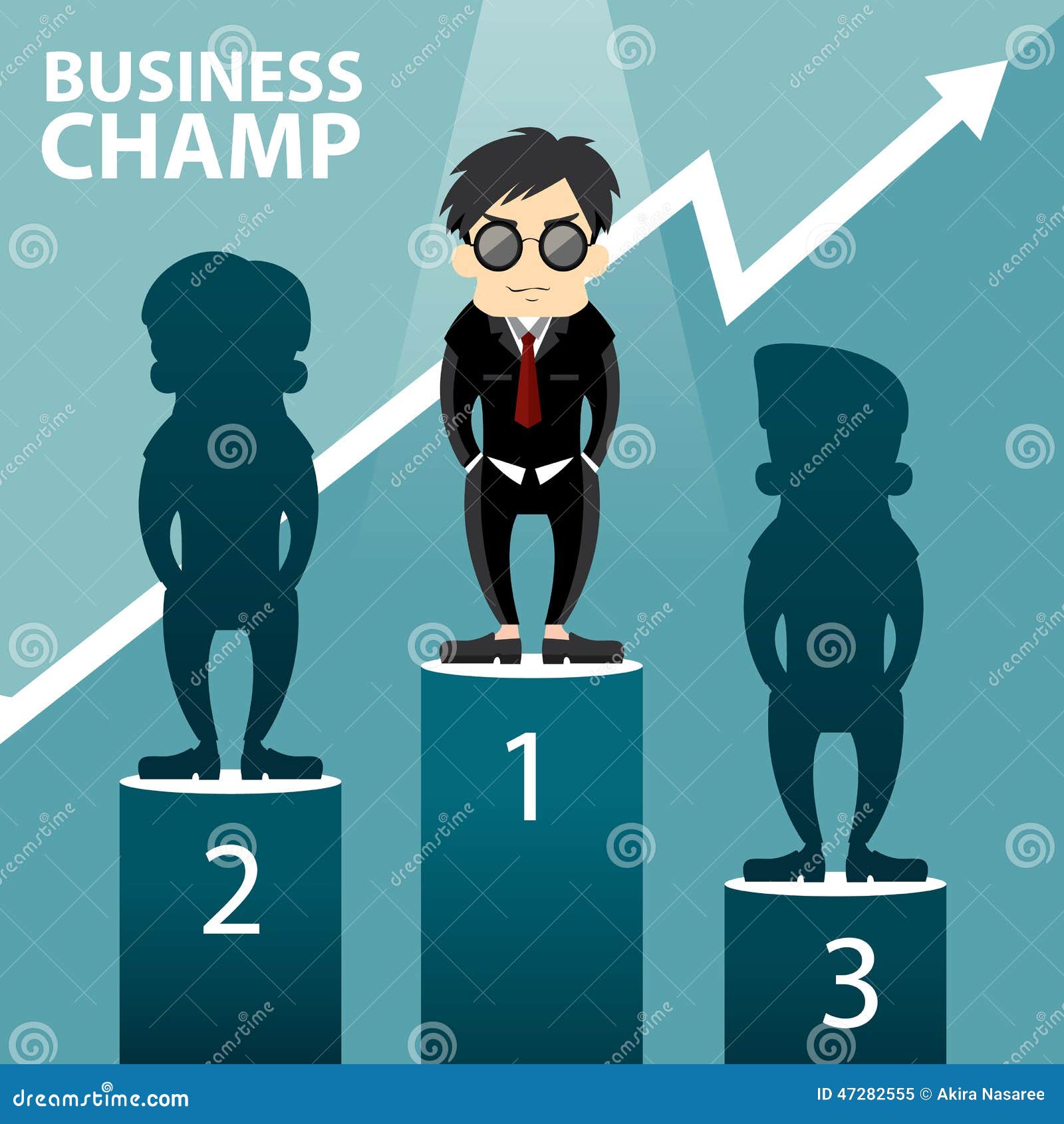 Business Champ Vector Illustration Stock Vector - Illustration of smile ...