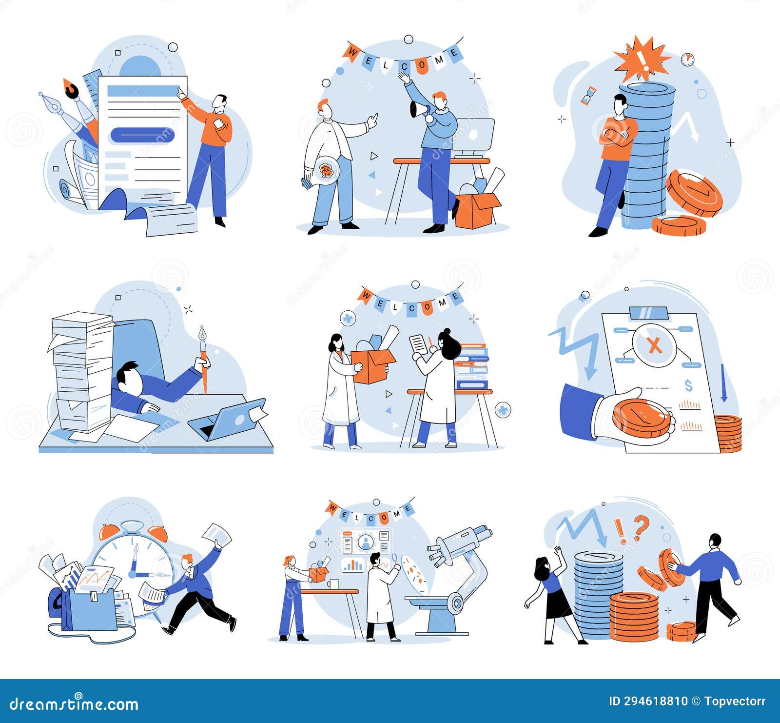 Business Chaos. Problems Arise, Causing Stress and Creating Mess Needs ...