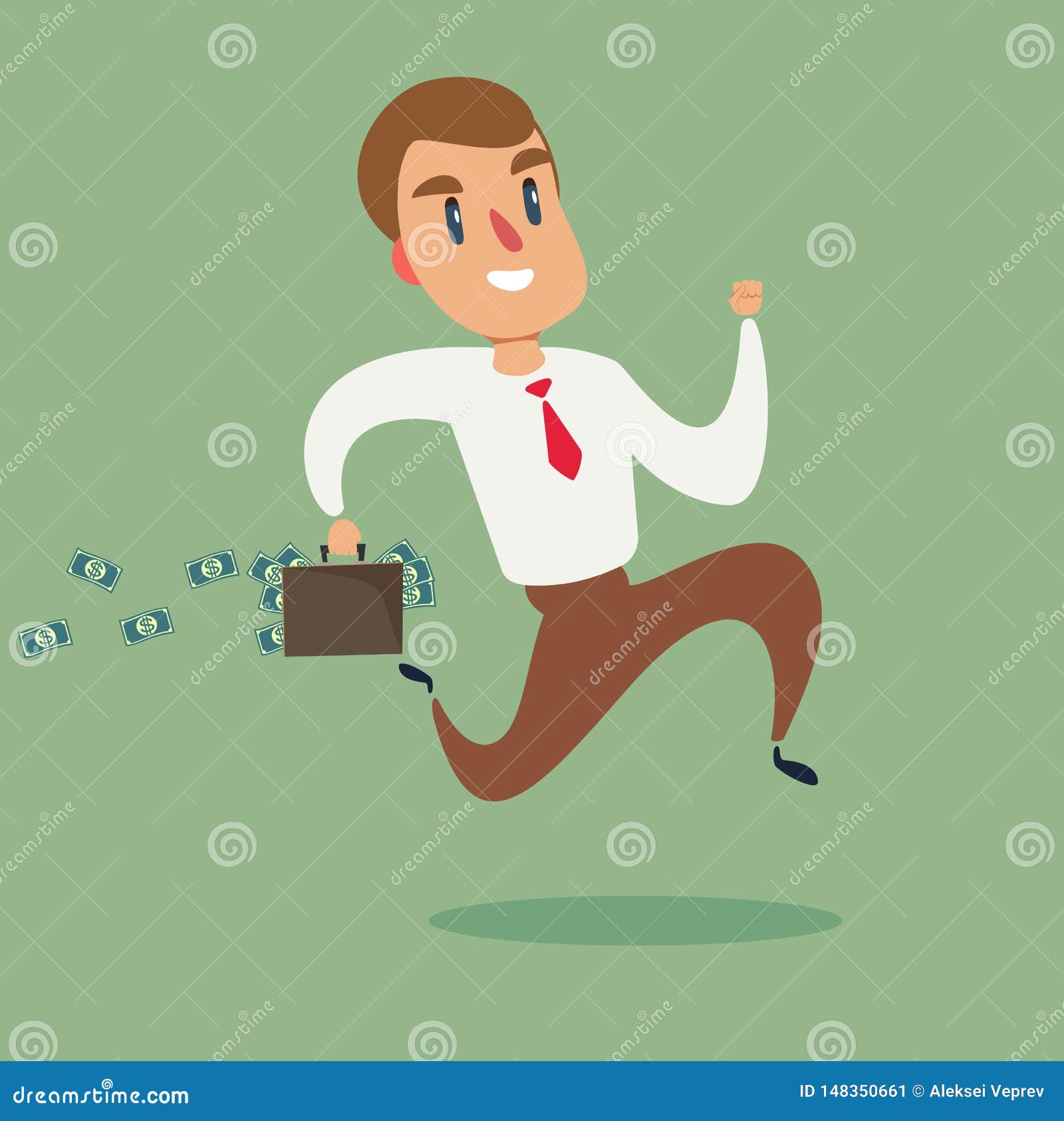 Business Character Running. Businessman Run Stock Vector - Illustration ...