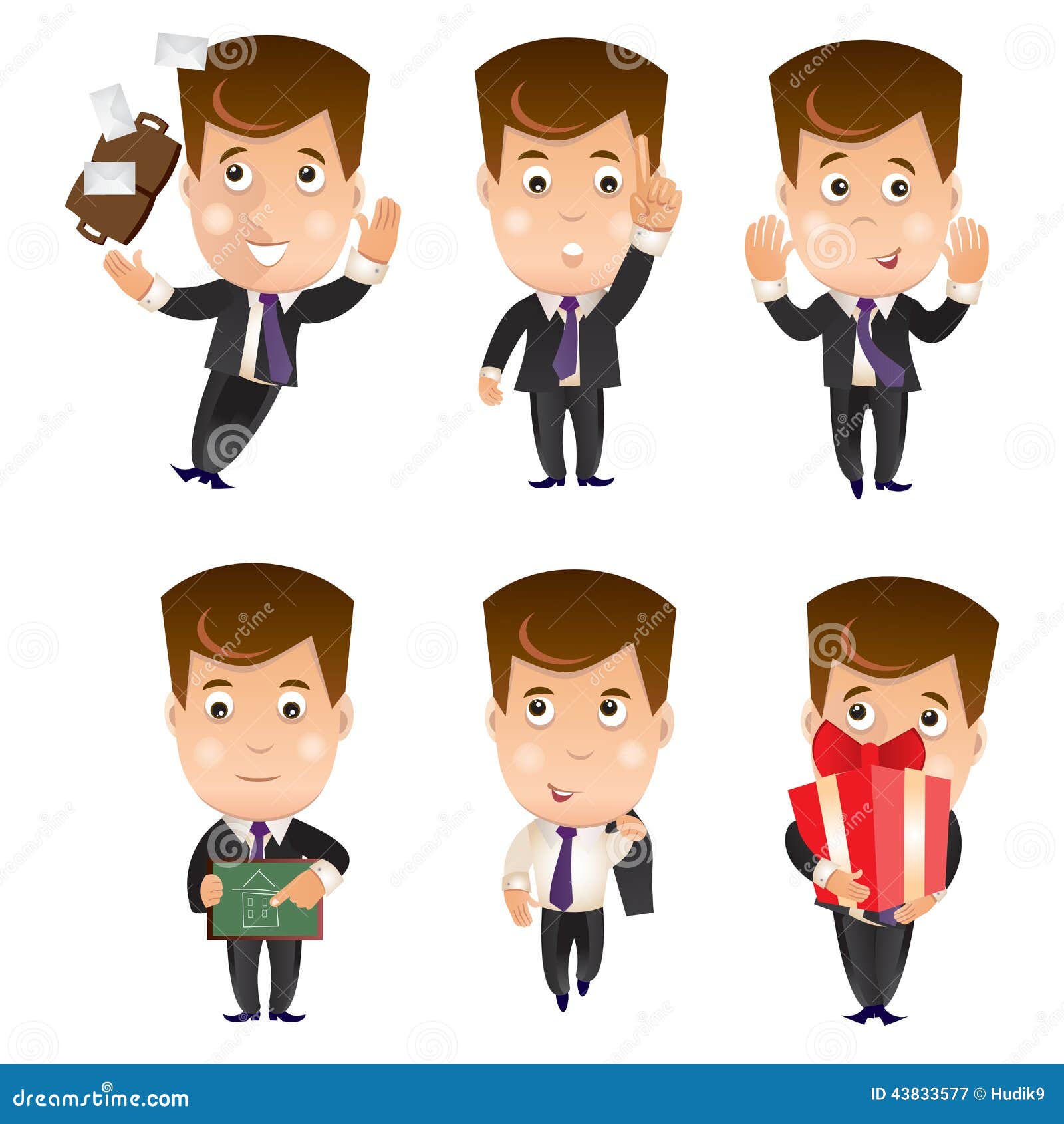 Business character set stock vector. Illustration of concept - 43833577