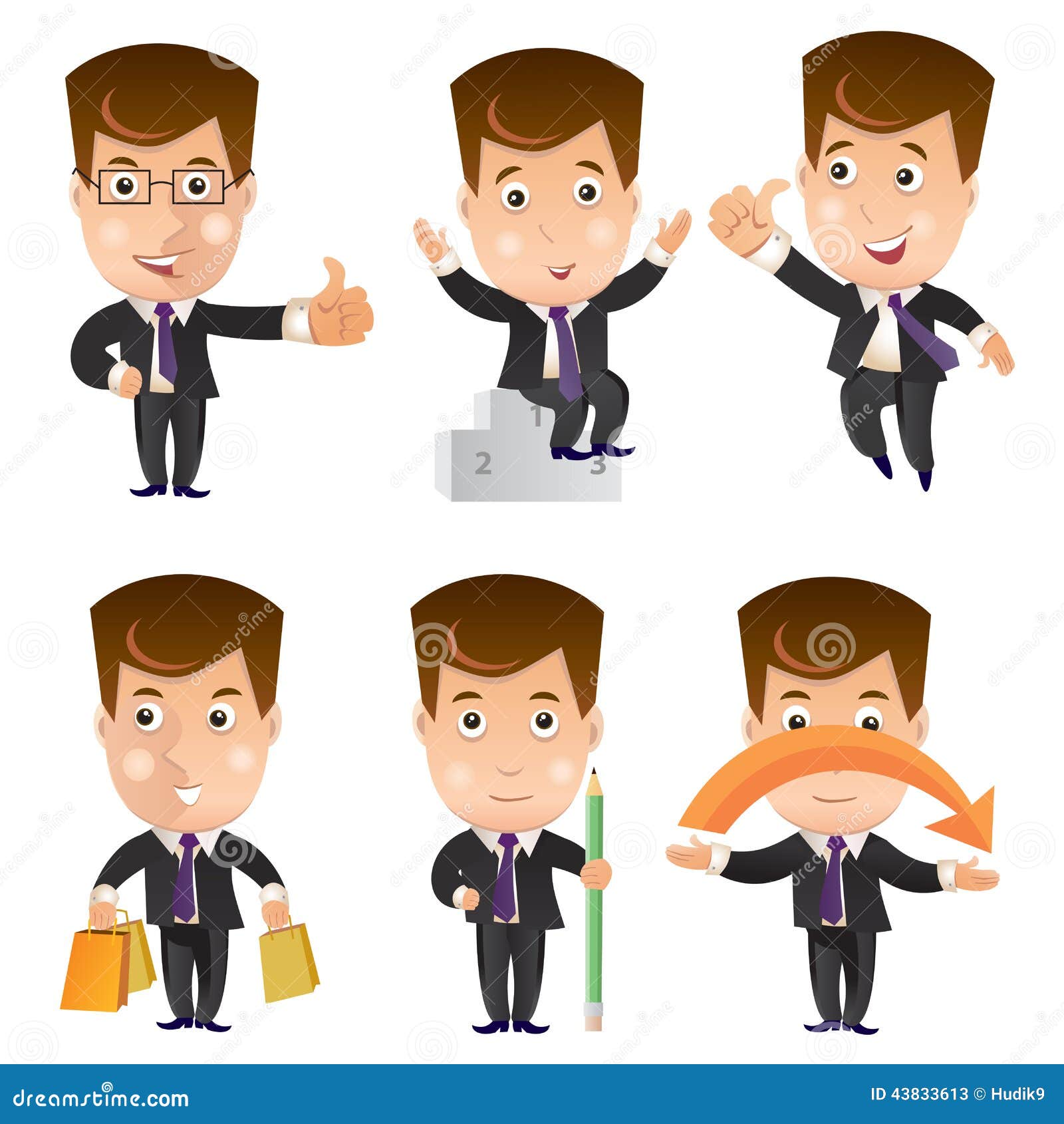 Business character set stock vector. Illustration of presentation ...