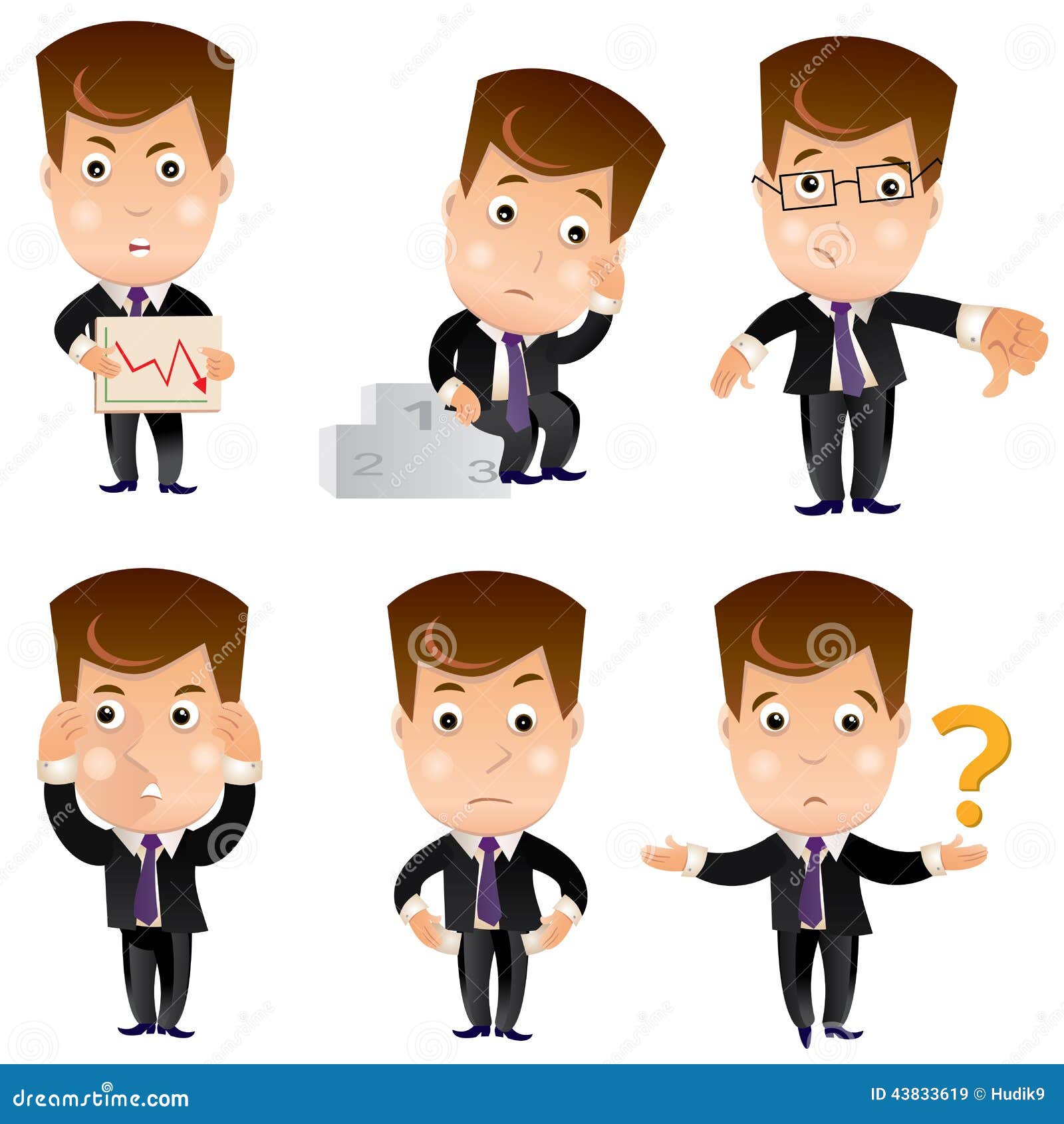 Business character set stock vector. Illustration of caucasian - 43833619