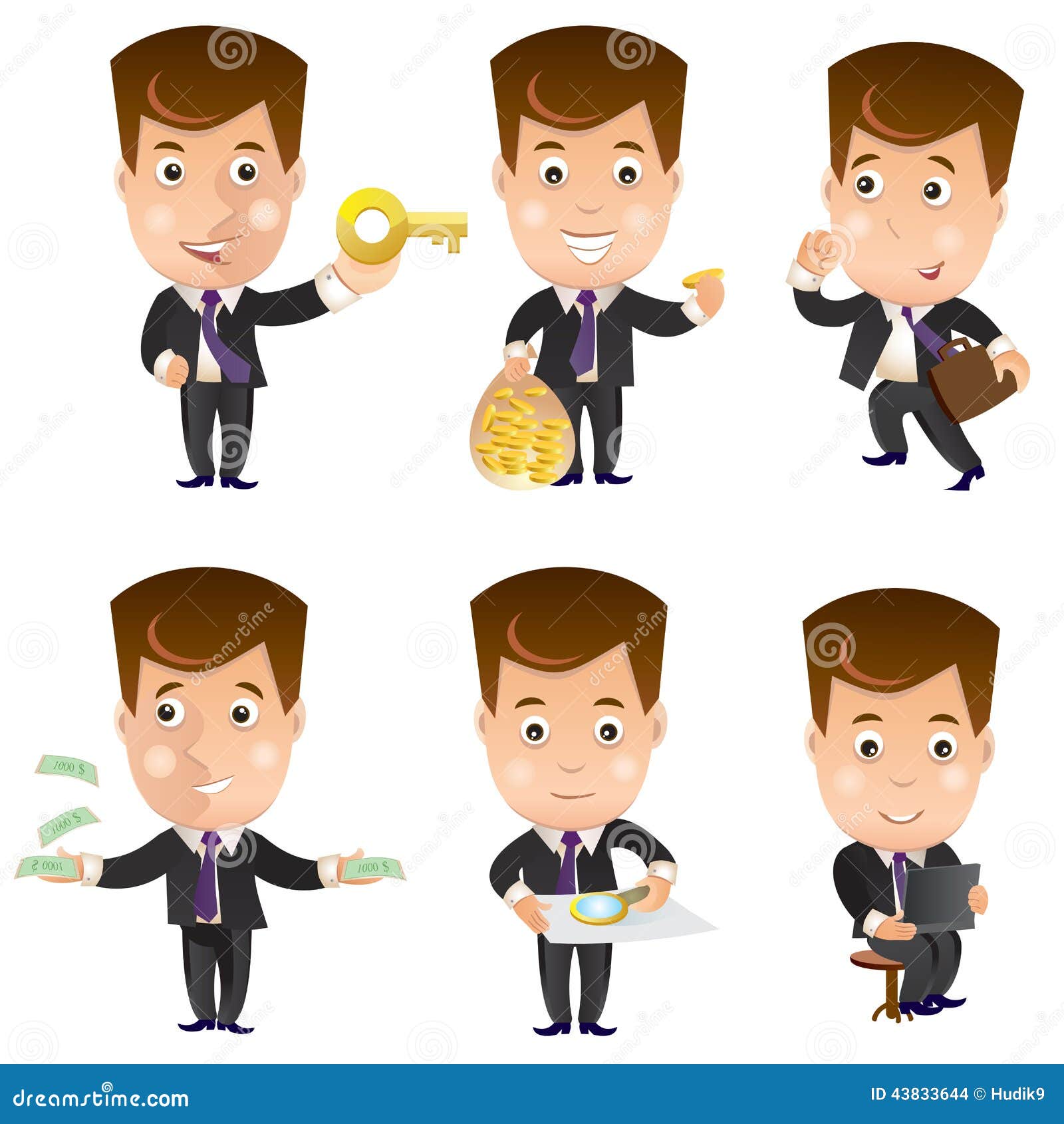 Business character set stock vector. Illustration of isolated - 43833644