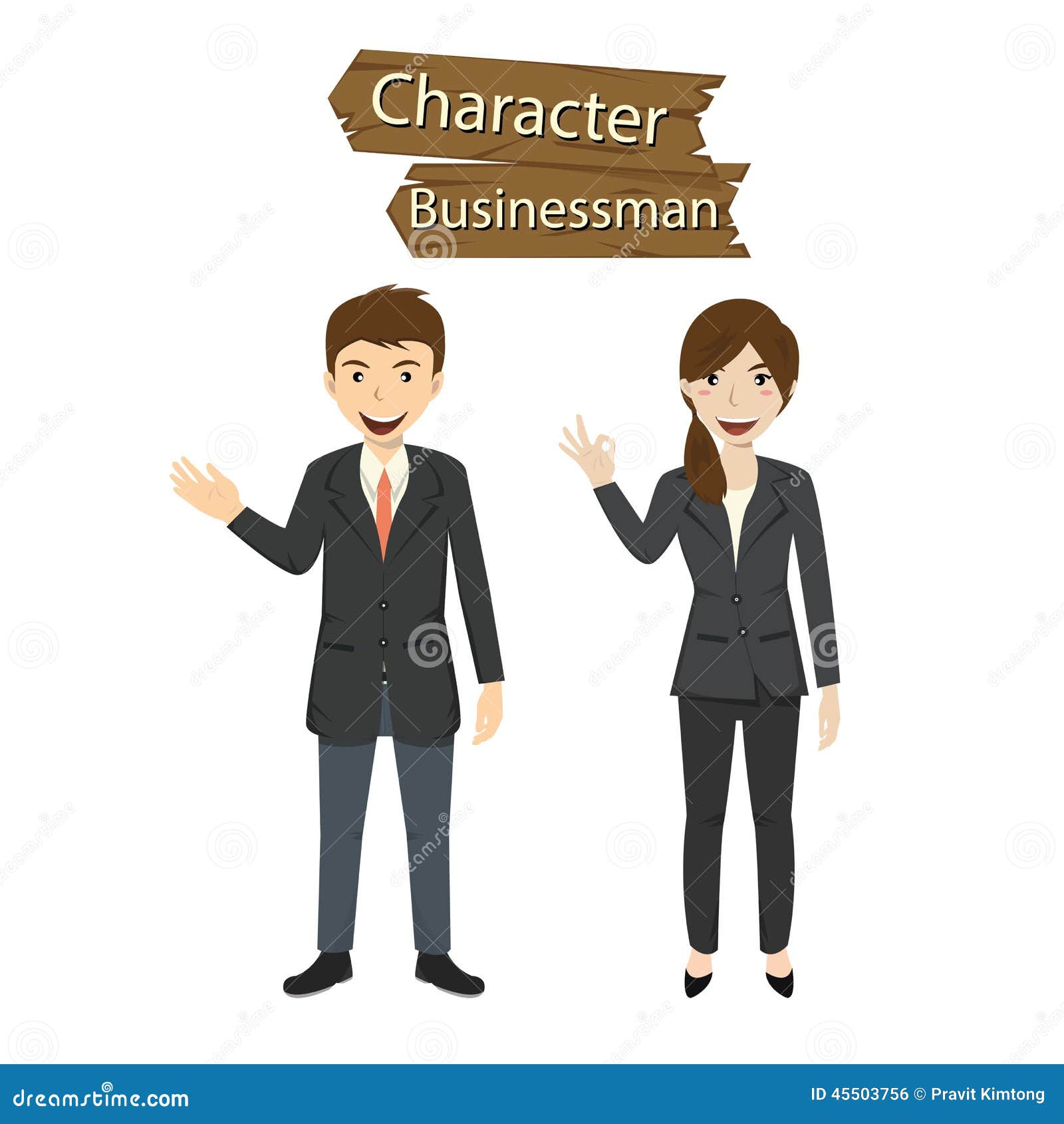 Business Character Set Vector Illustration Stock Vector - Illustration ...