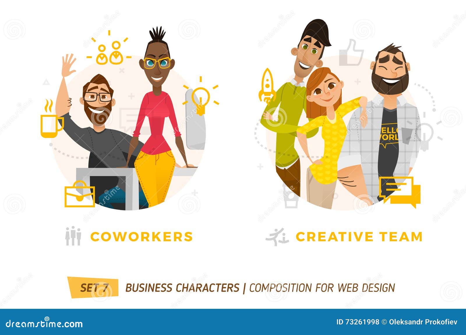 Business Characters Team Work Vector. Planning Team Work At The Scrum ...