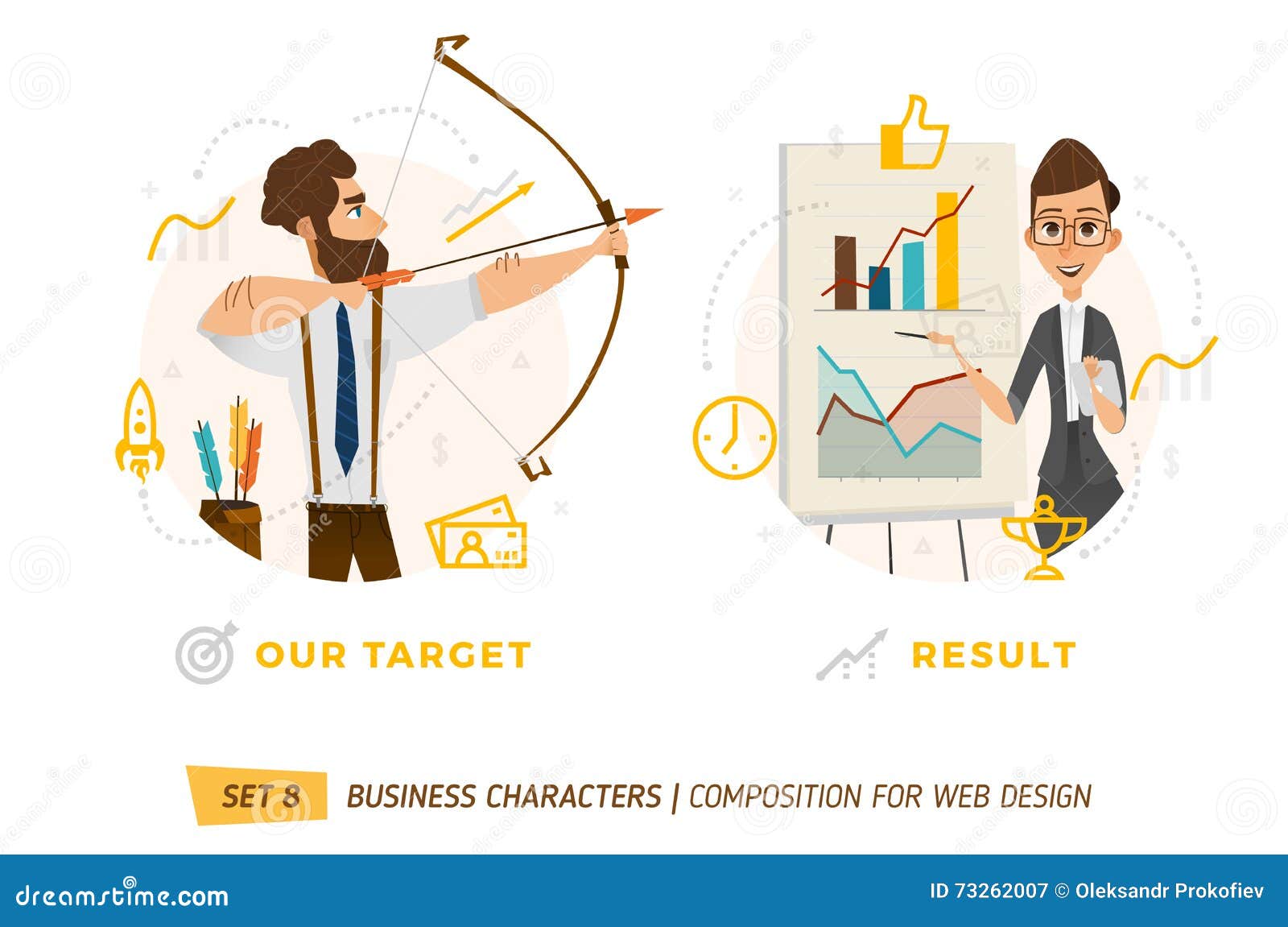 Business Characters in Circle. Stock Vector - Illustration of ...