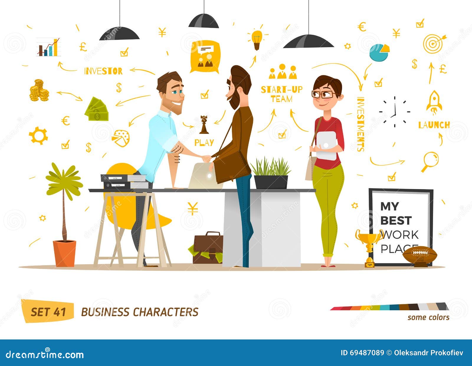 Business characters scene stock vector. Illustration of experience ...