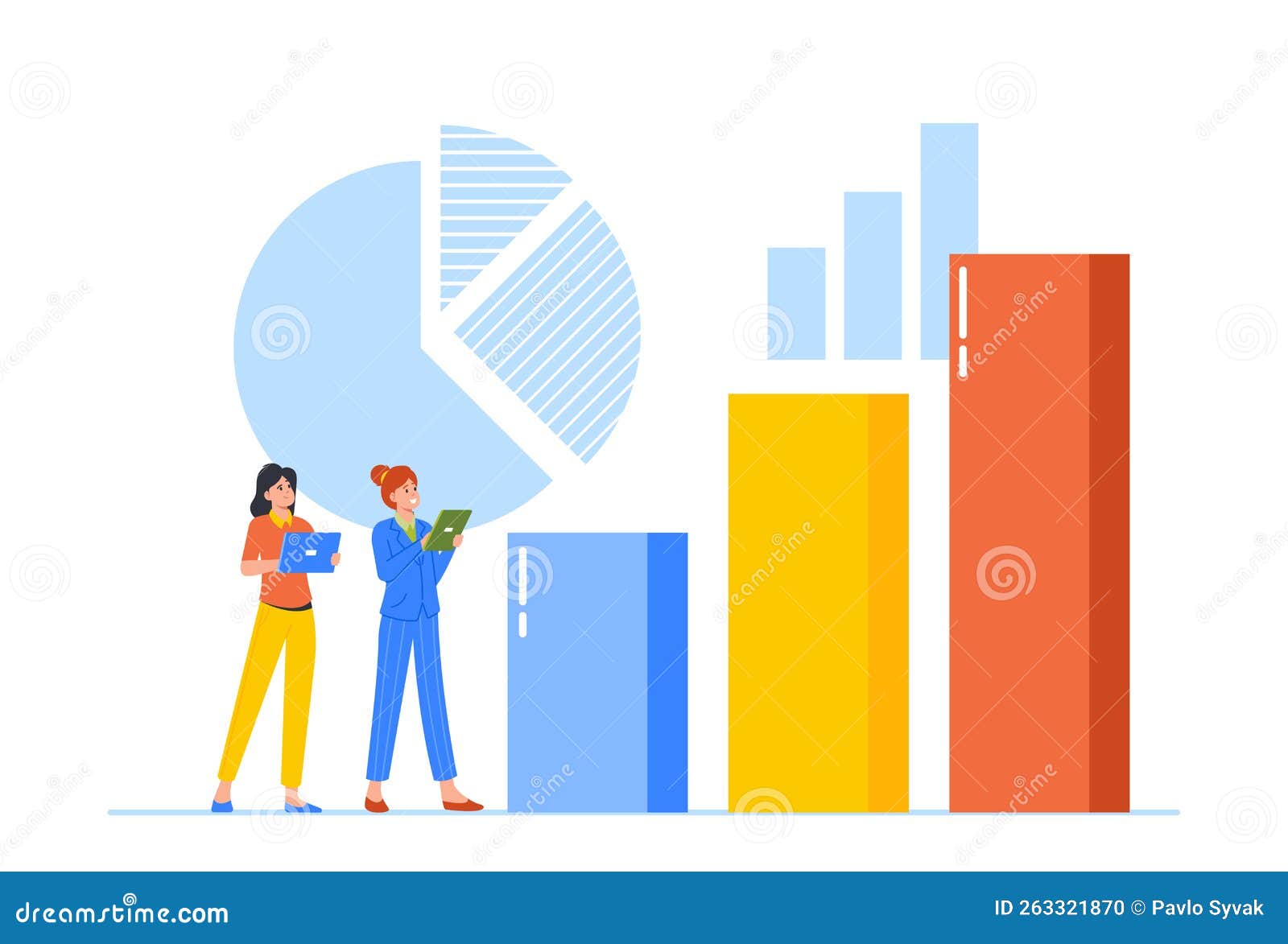 Business Characters Testing and Measuring Analysis Charts. Benchmarking ...