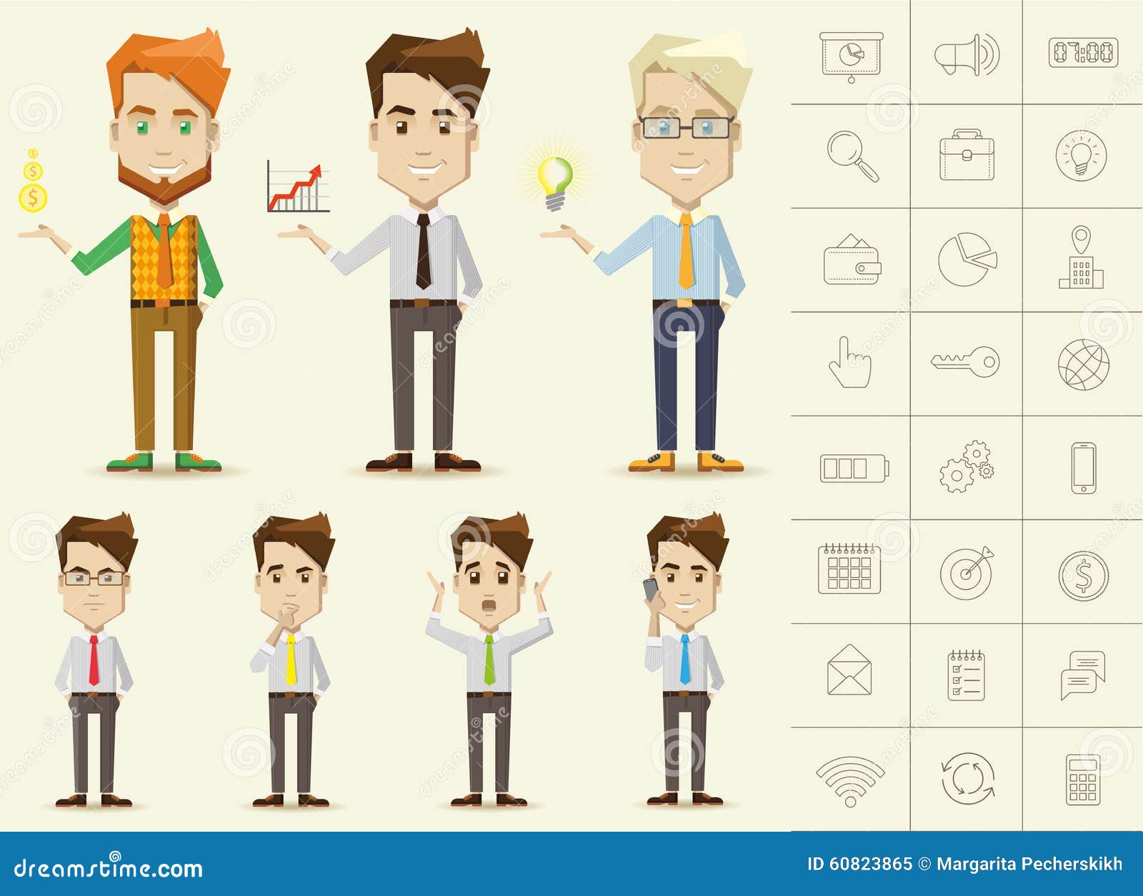 Business characters stock vector. Illustration of company - 60823865