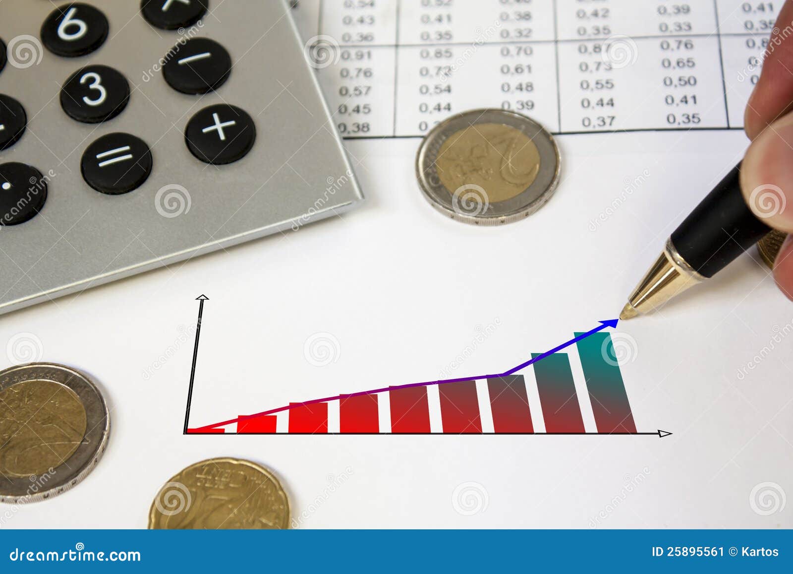 Business chart stock image. Image of market, bills, achievement - 25895561
